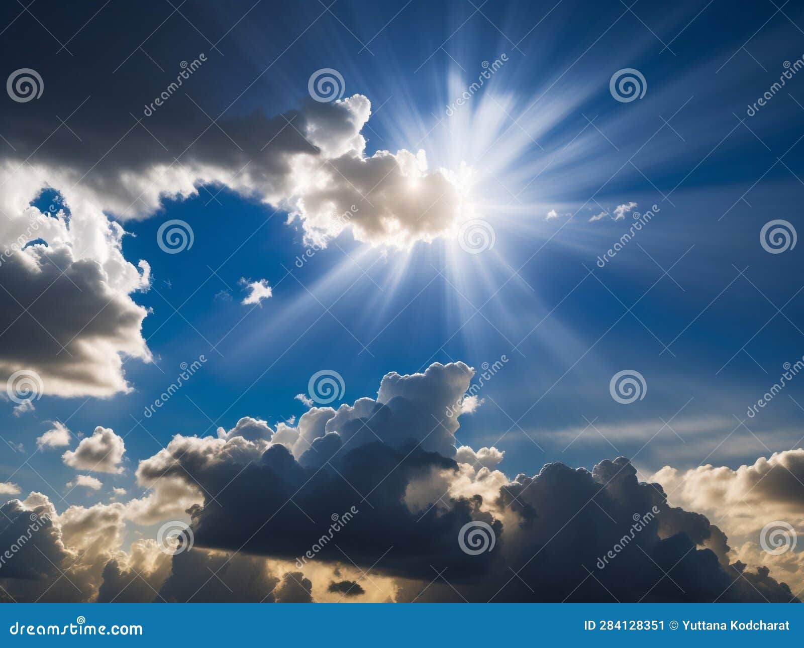 Clound and Blue Sky Sunrise Background Stock Illustration ...