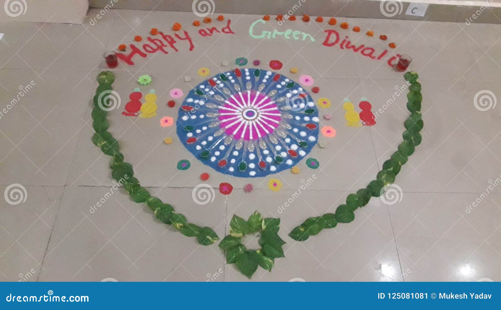 Clourful Rangoli Art Cool Clour Editorial Photo - Image of clour ...