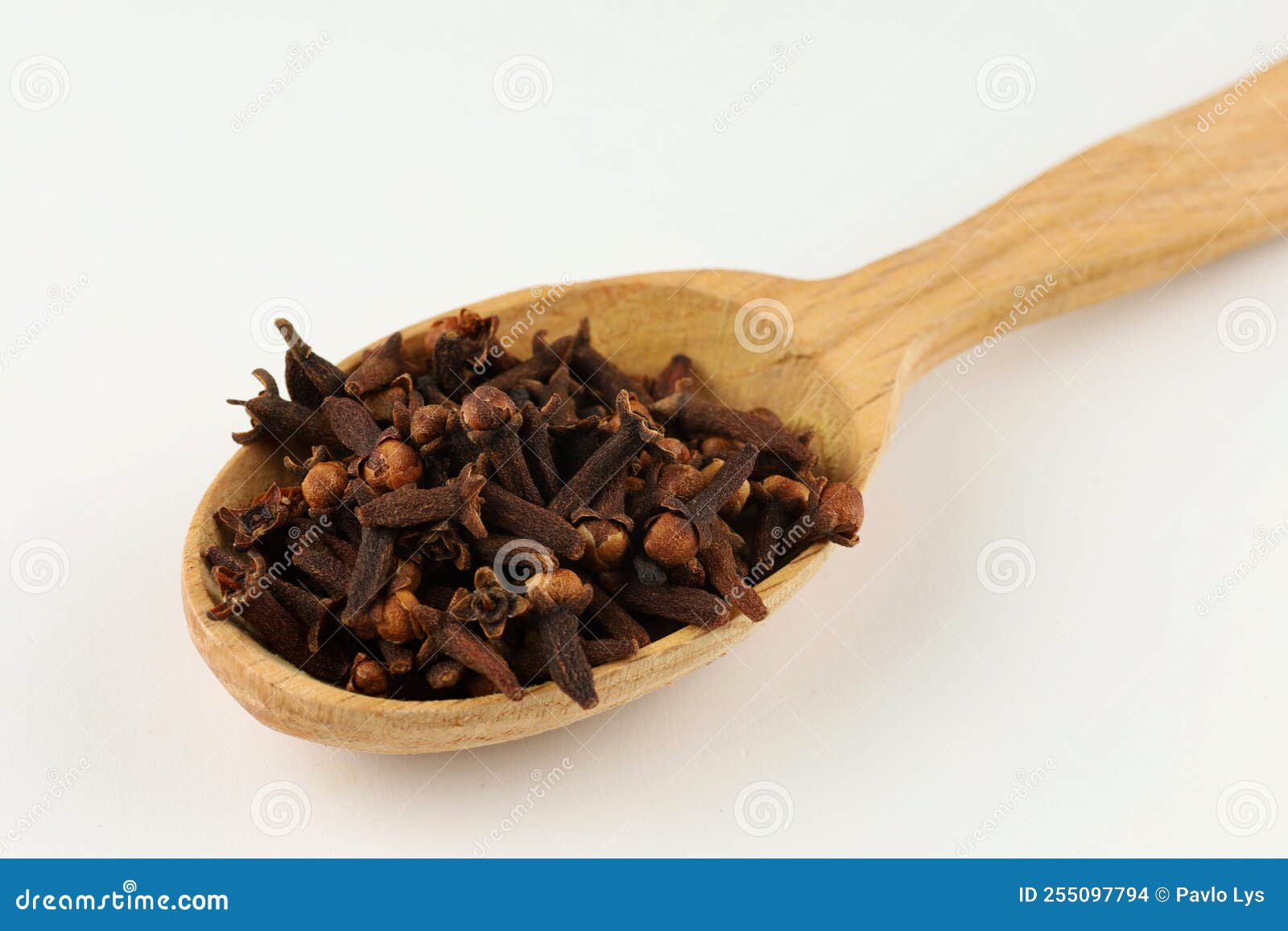 Clove Spice in a Wooden Spoon Stock Photo - Image of ingredient ...