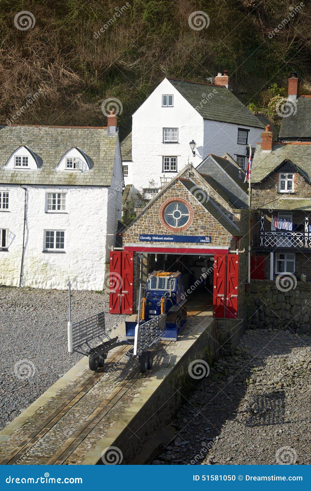 Clovelly, Cornwall, UK editorial image. Image of clovelly - 51581050