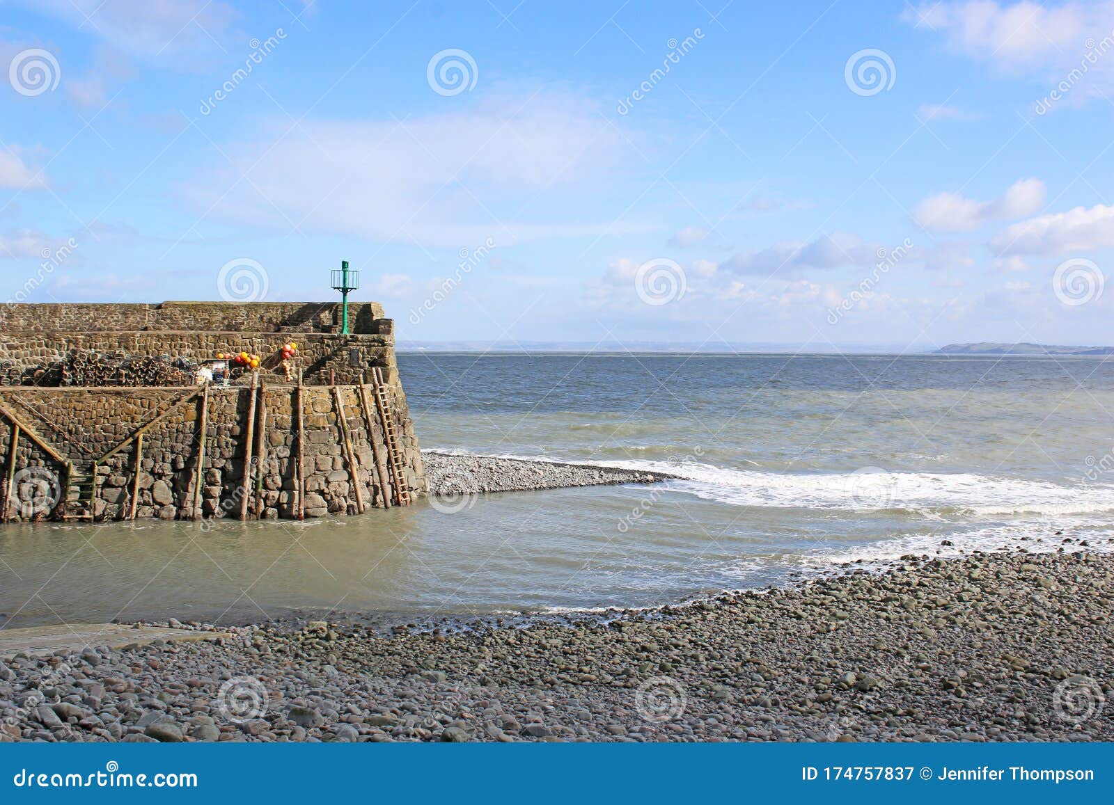 Clovelly harbour, Devon stock image. Image of tide, devon - 174757837