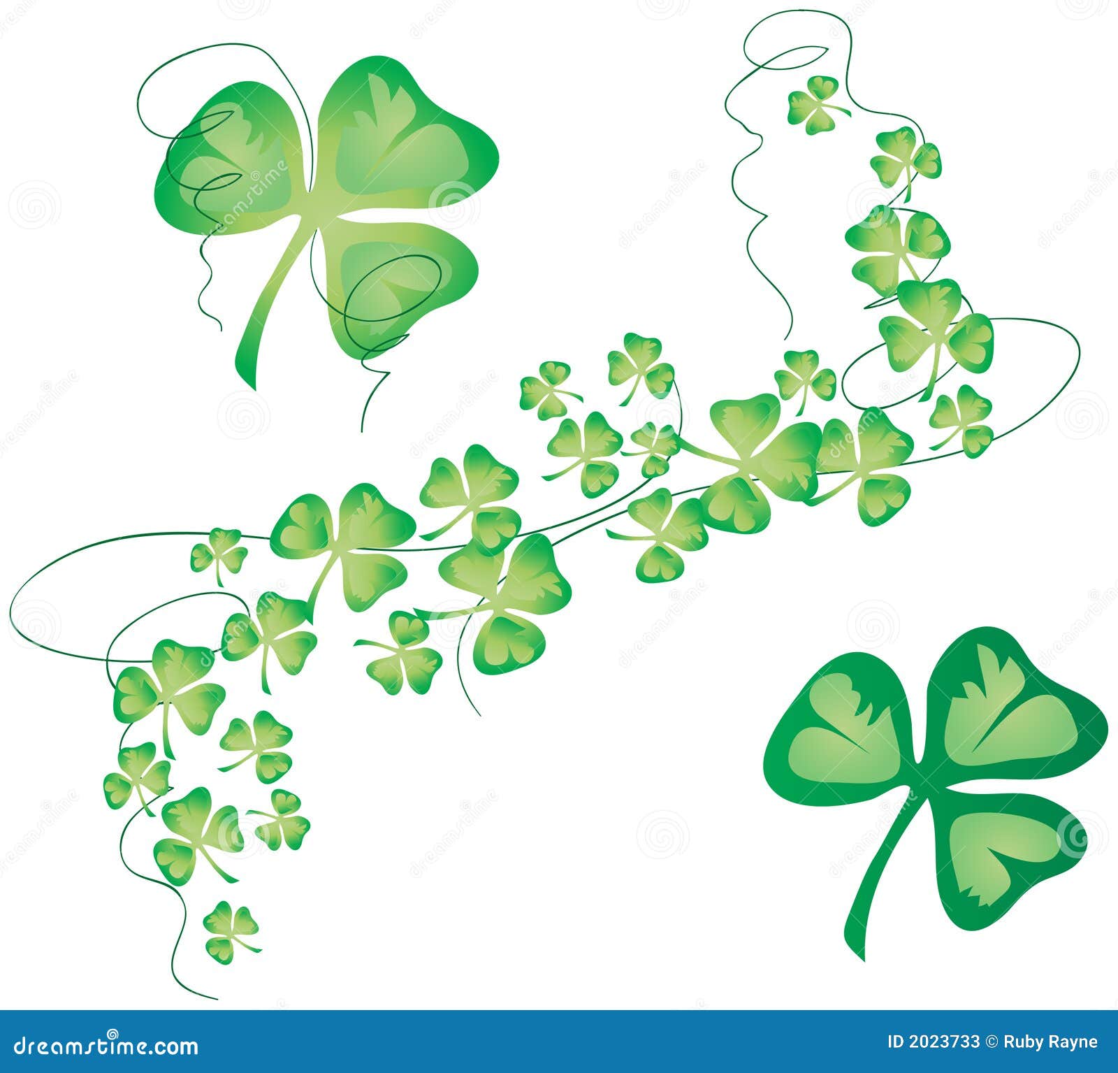 Clover 02 [VECTOR] stock vector. Illustration of gradient - 2023733