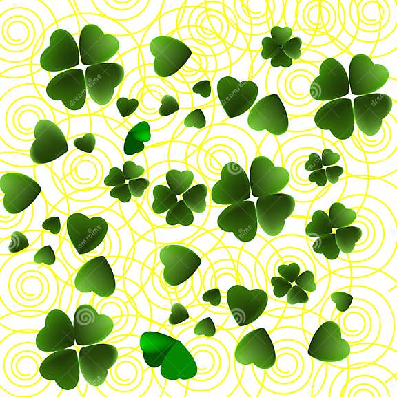 Clover background. stock vector. Illustration of patrick - 12676340