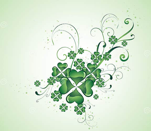 Clover background stock vector. Illustration of flourishes - 12905526