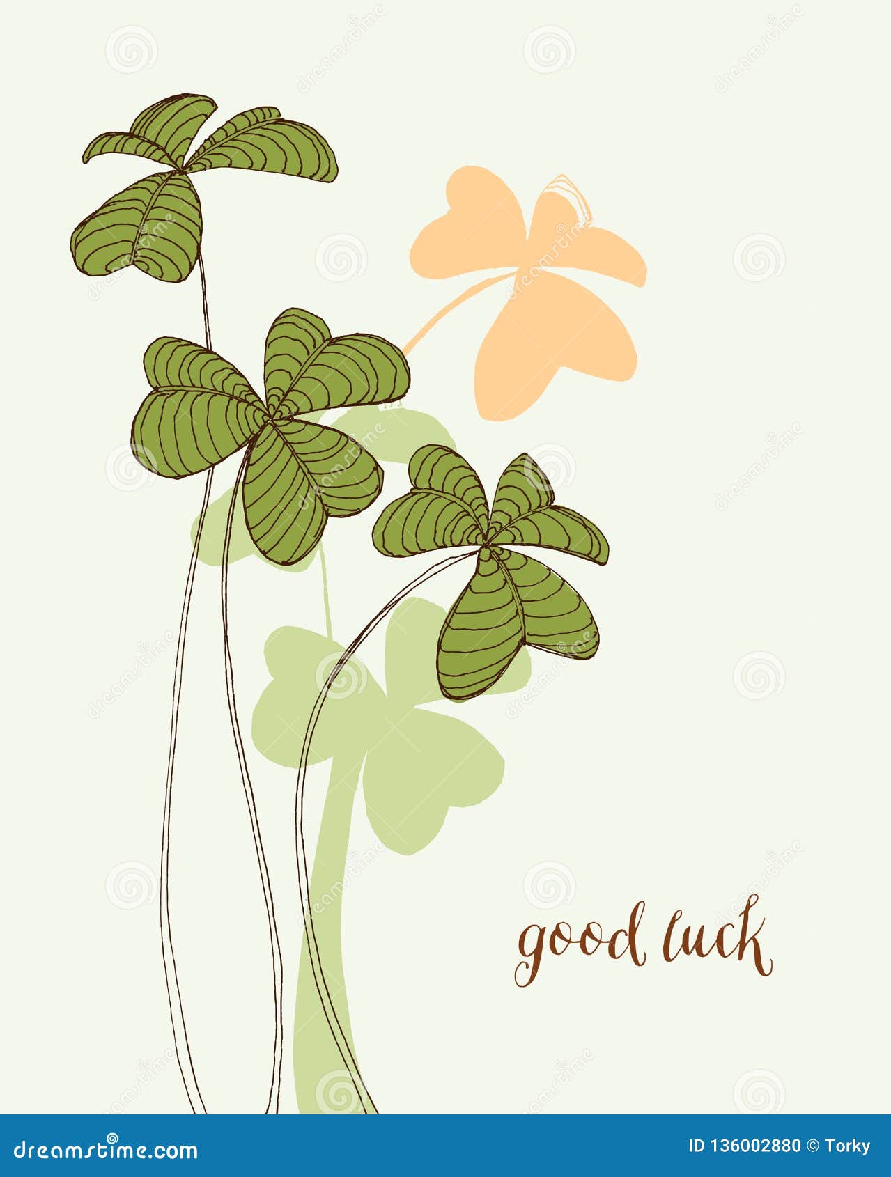 Clover background stock vector. Illustration of herbal - 136002880