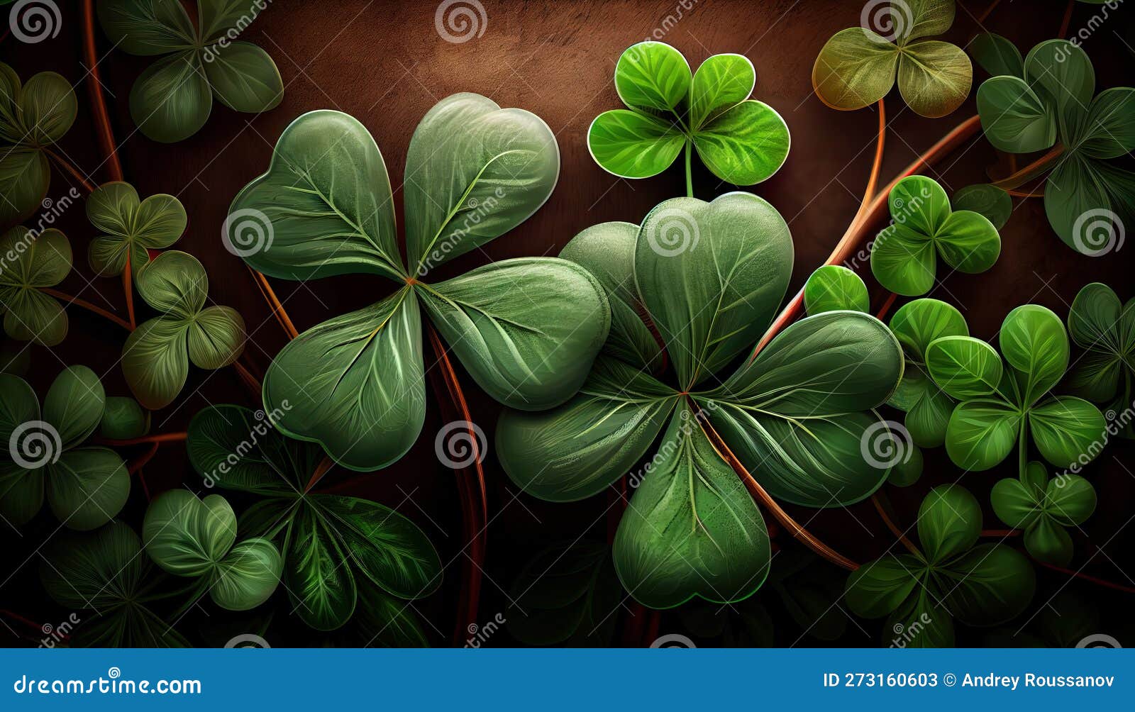 Clover Background for St. Patrick Day. Ai Render. Stock Illustration ...