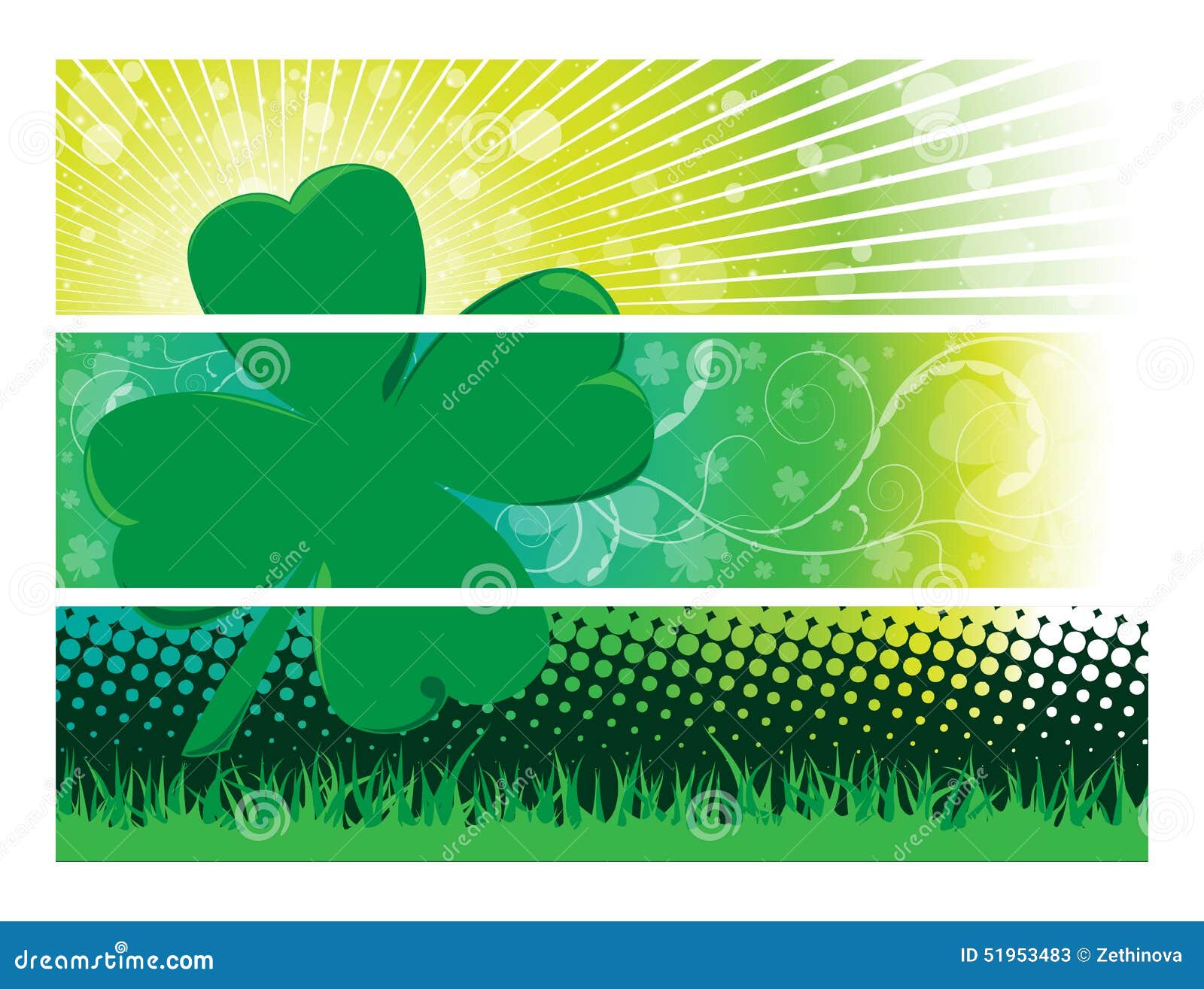 Clover Banners stock illustration. Illustration of event - 51953483