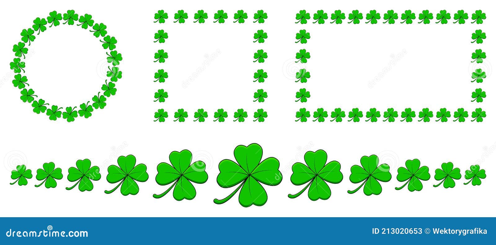 Clover Border Divider Line Vector Illustration | CartoonDealer.com ...