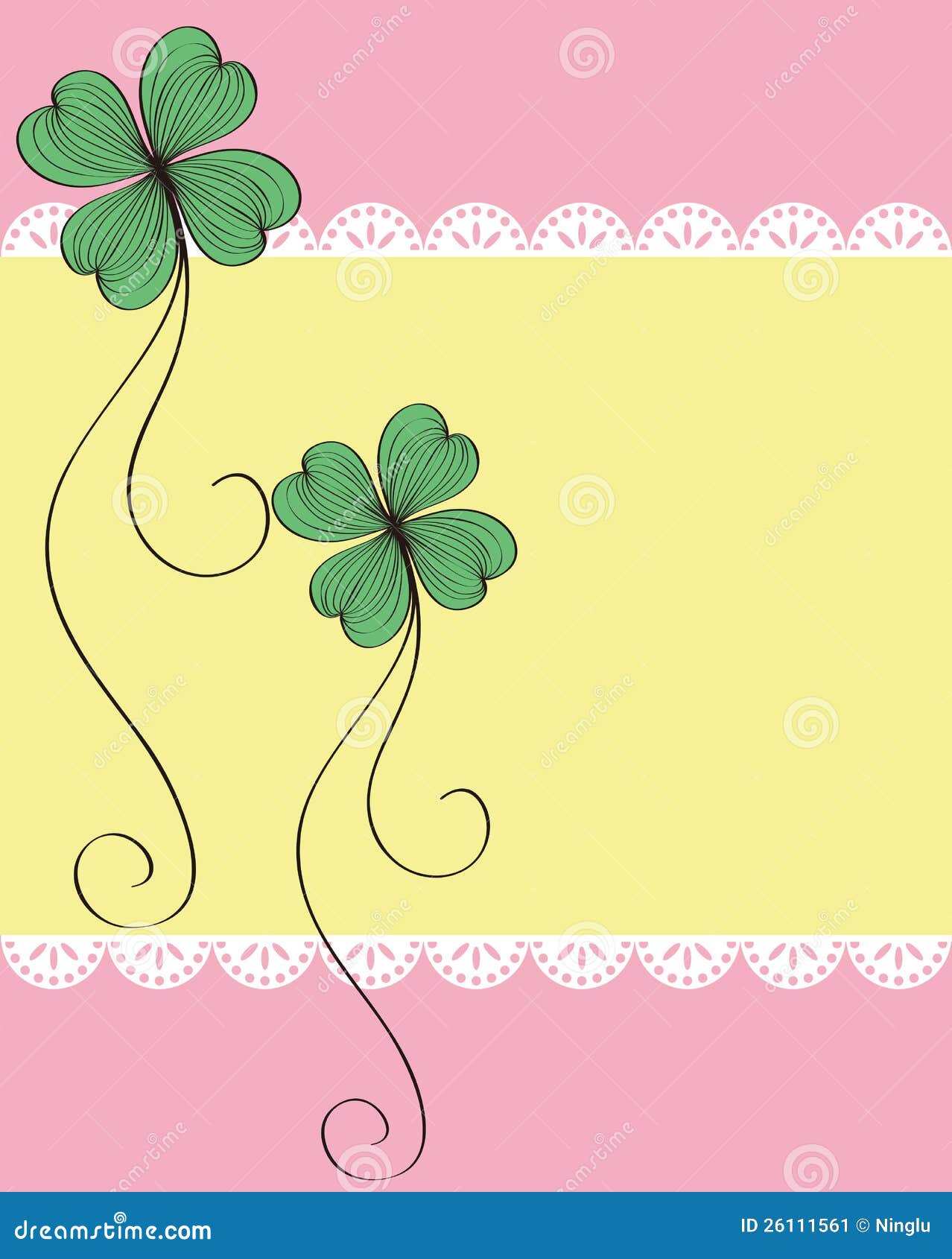 Clover card pattern design stock vector. Illustration of flower - 26111561
