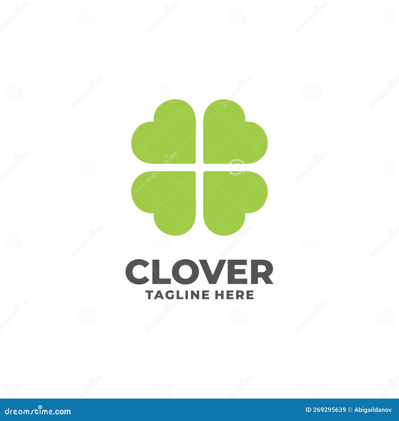 Clover logo design stock vector. Illustration of abstract - 269295639