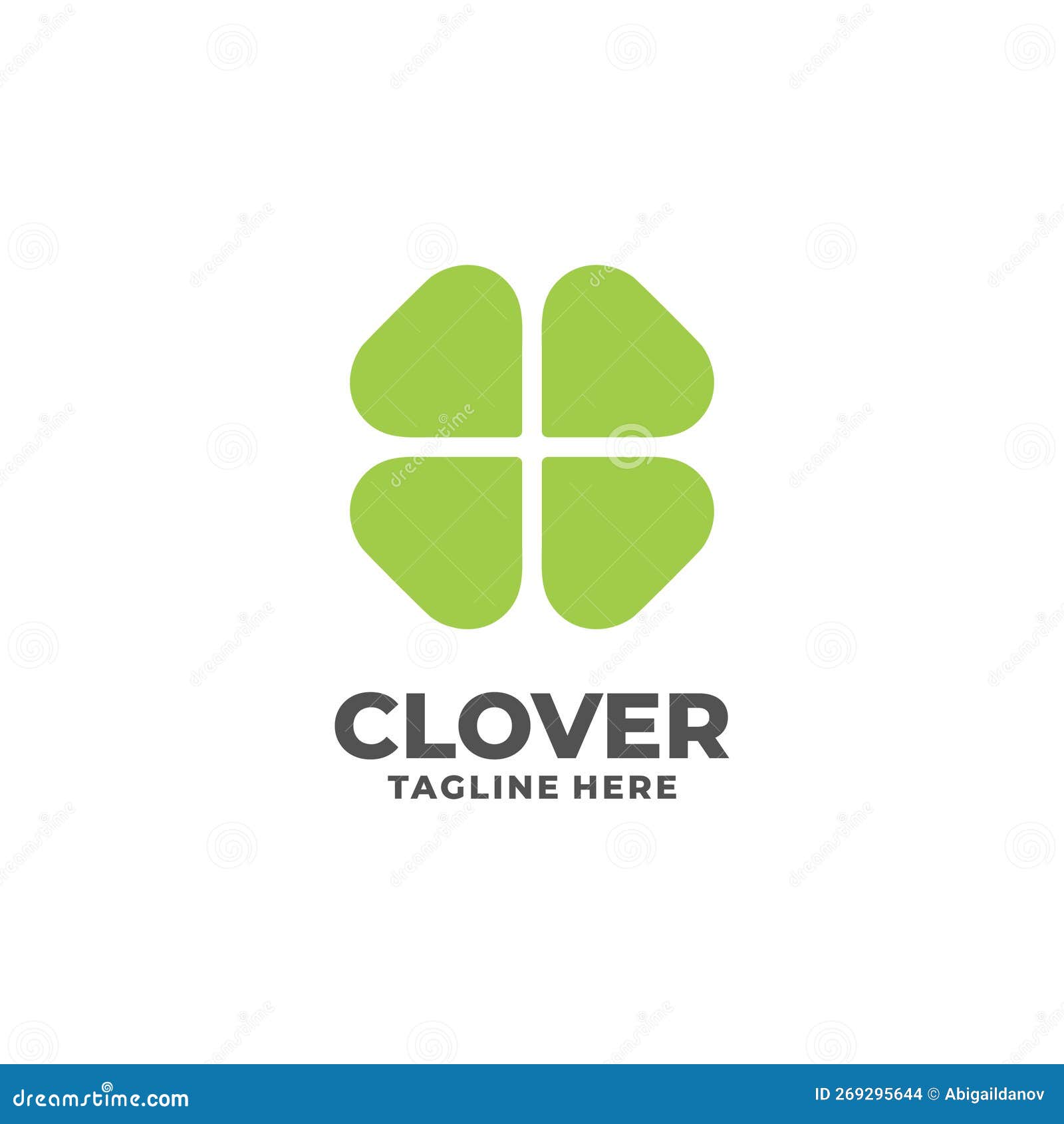 Clover logo design stock vector. Illustration of brand - 269295644