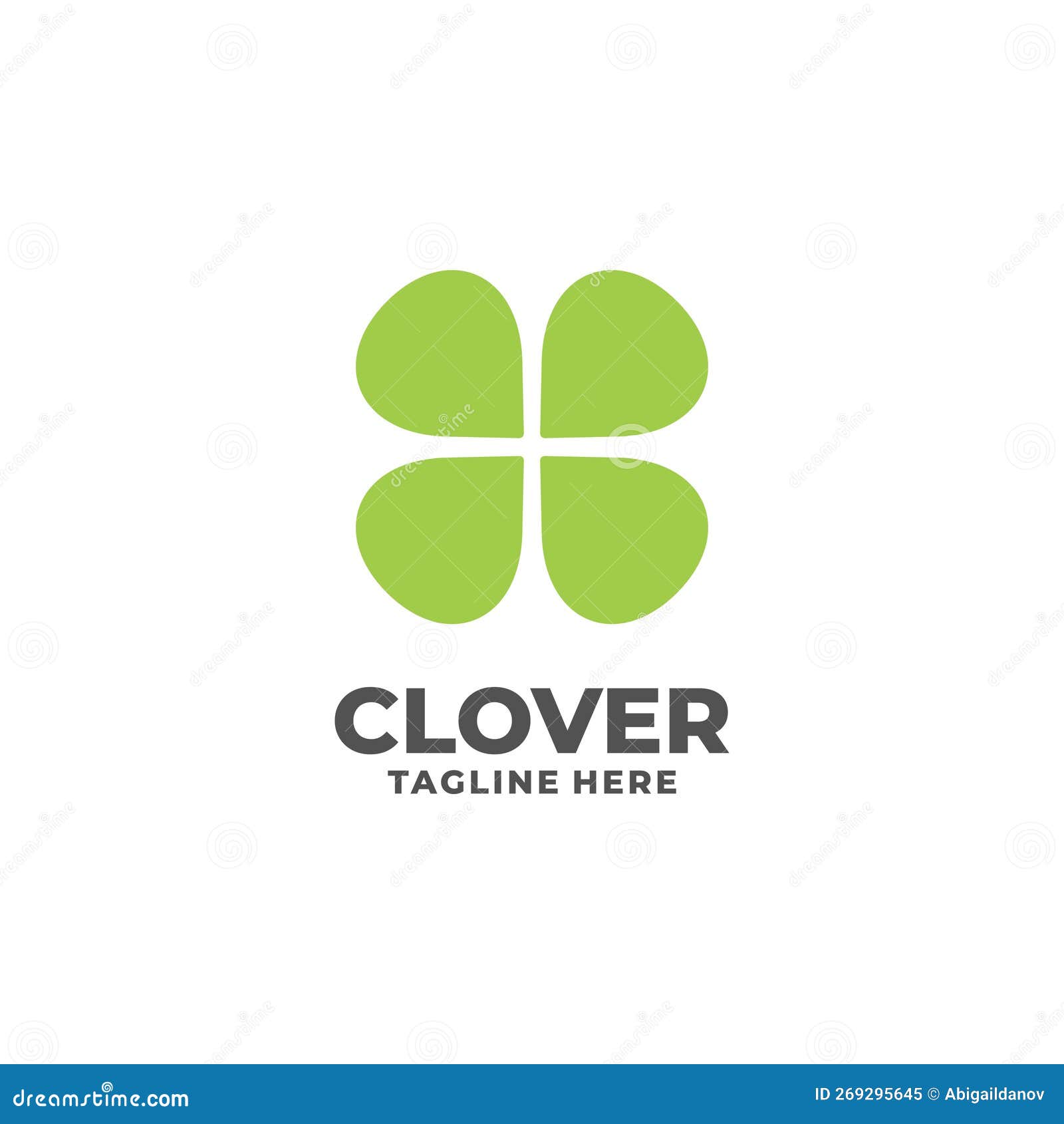 Clover logo design stock vector. Illustration of four - 269295645