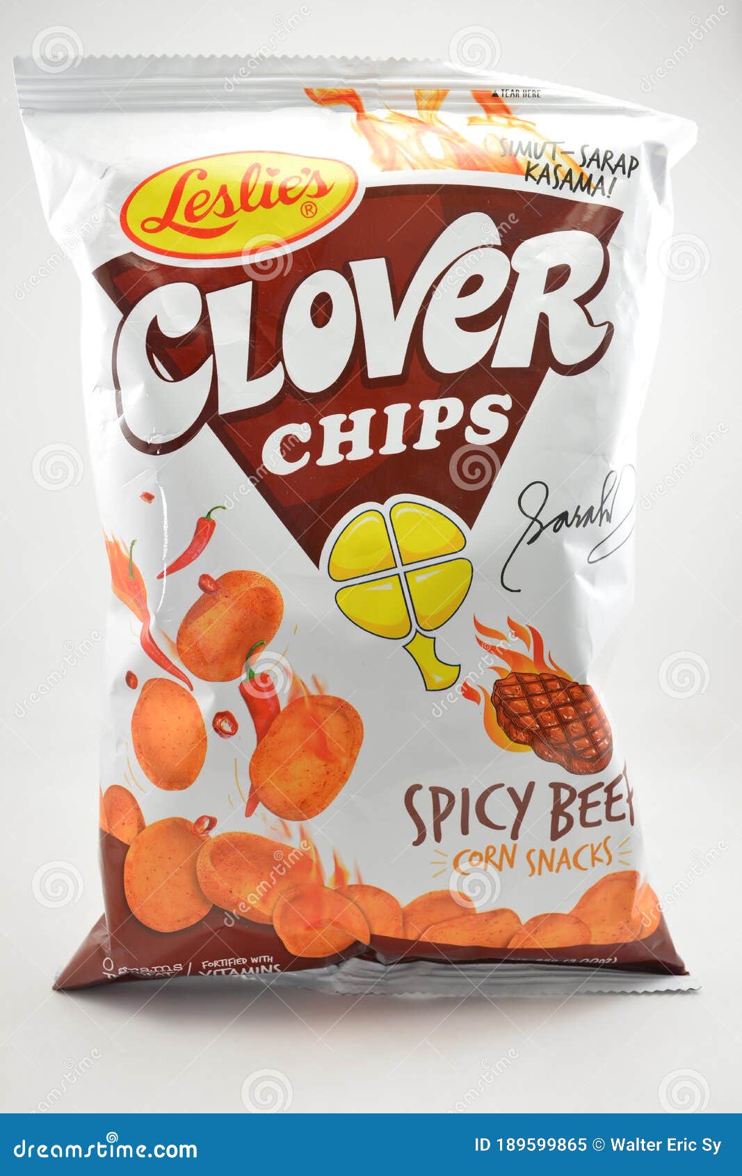 Clover Chips Spicy Beef Corn Snacks in Manila, Philippines Editorial ...