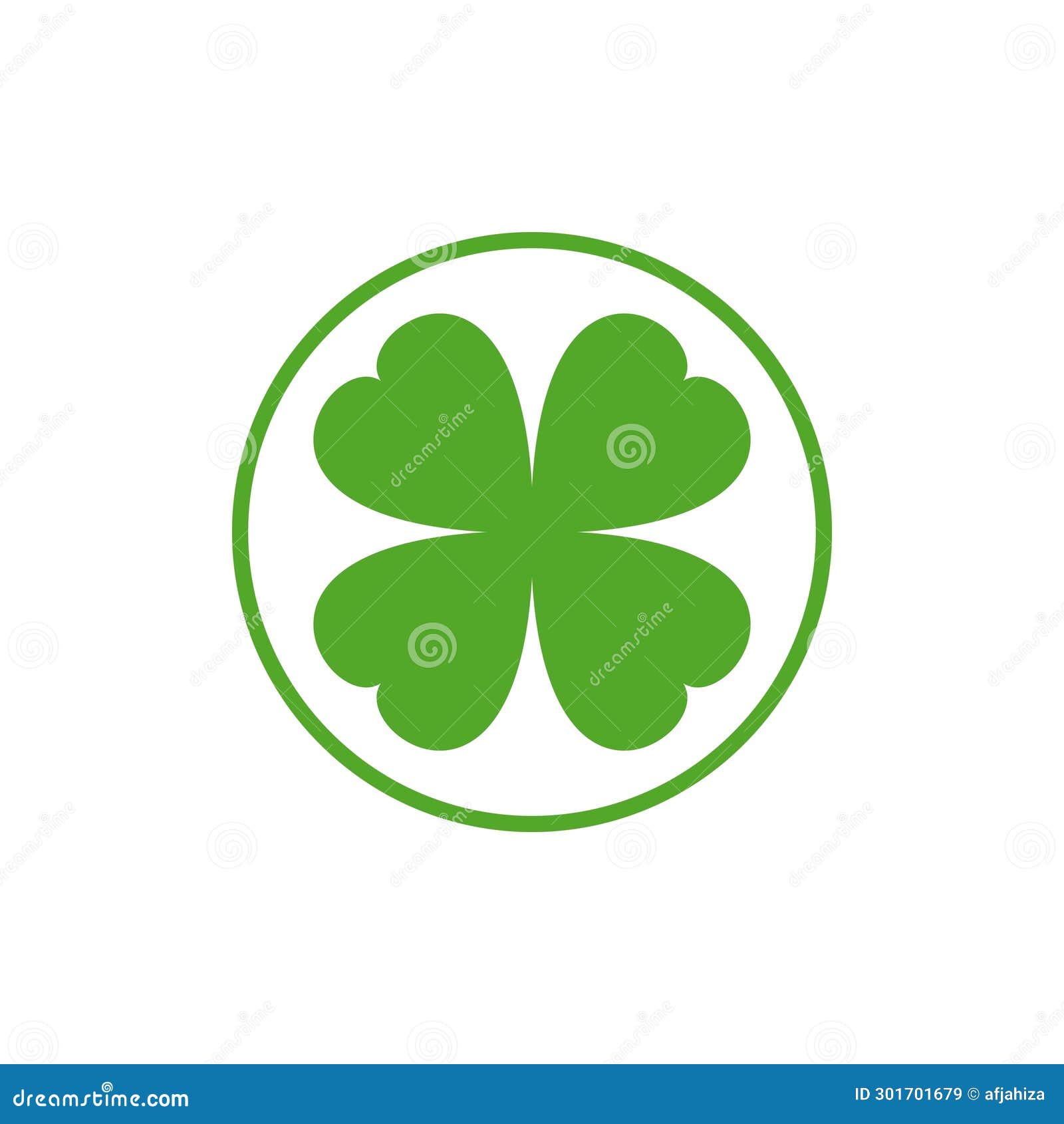 Clover Circle Frame Set. Shamrock Four Leaf Border Collection. Vector ...