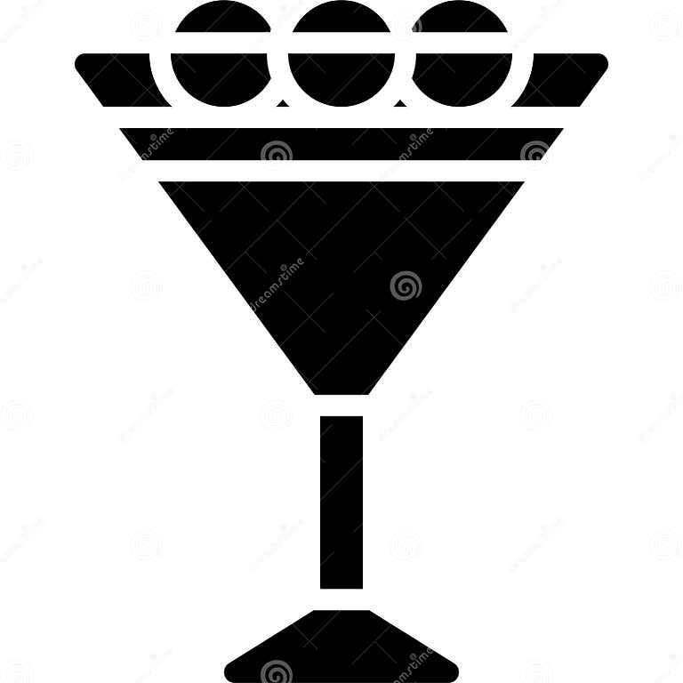 Clover Club Cocktail Icon Alcoholic Mixed Drink Vector Stock Vector