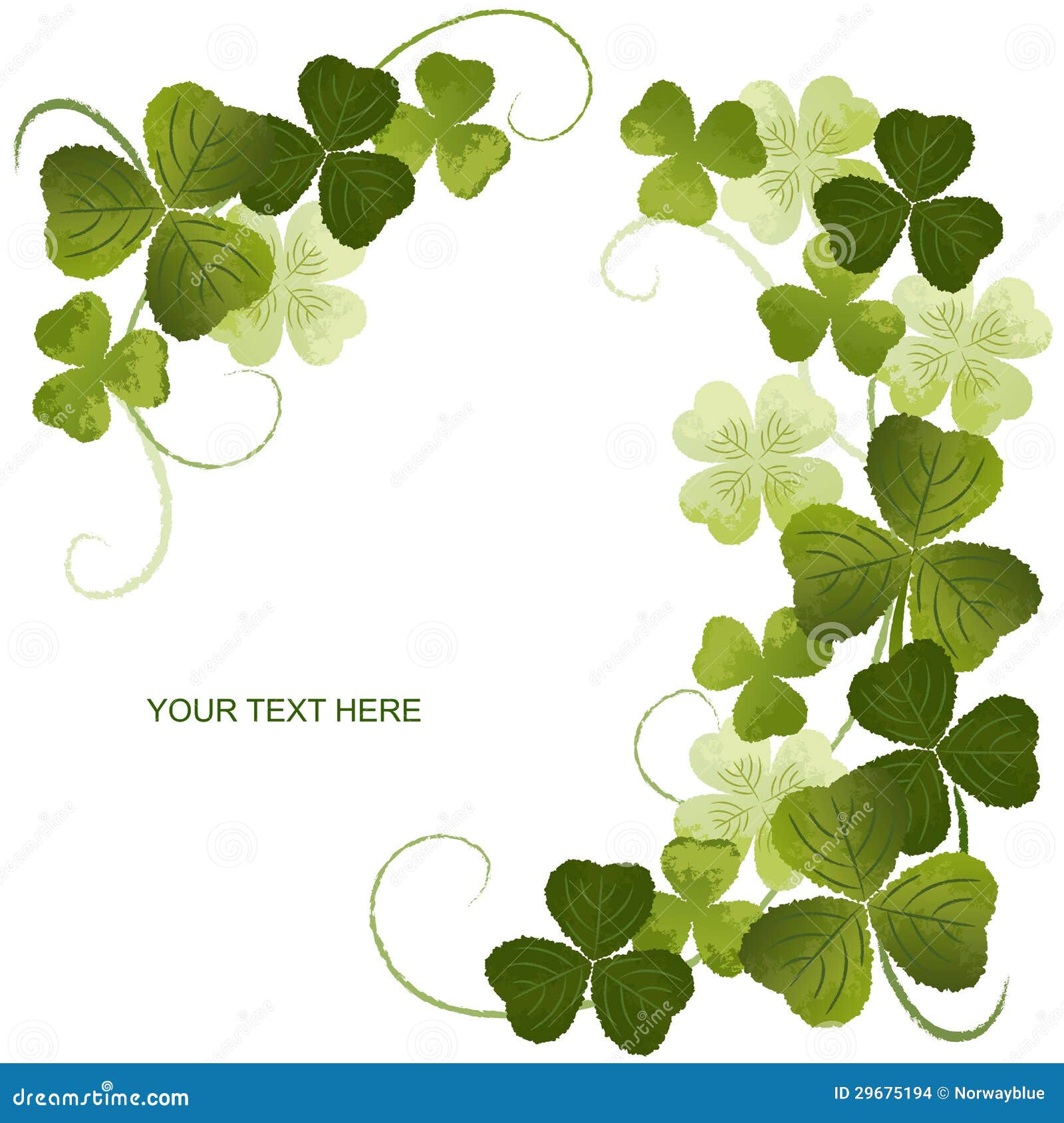 Clover corner frame stock illustration. Illustration of fresh - 29675194
