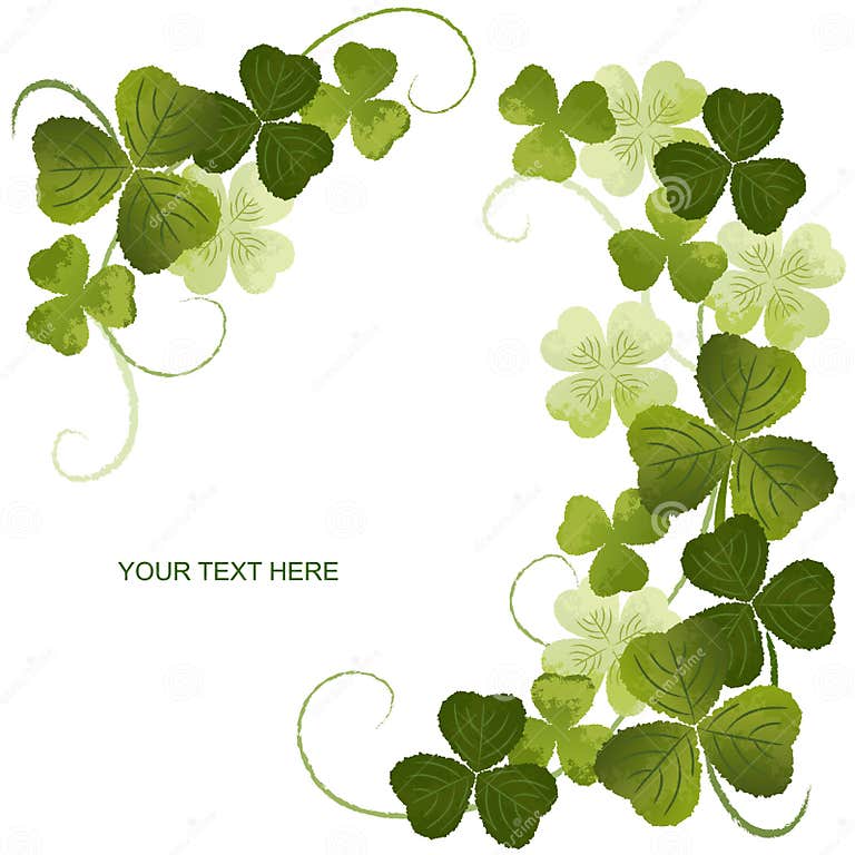 Clover corner frame stock illustration. Illustration of fresh - 29675194