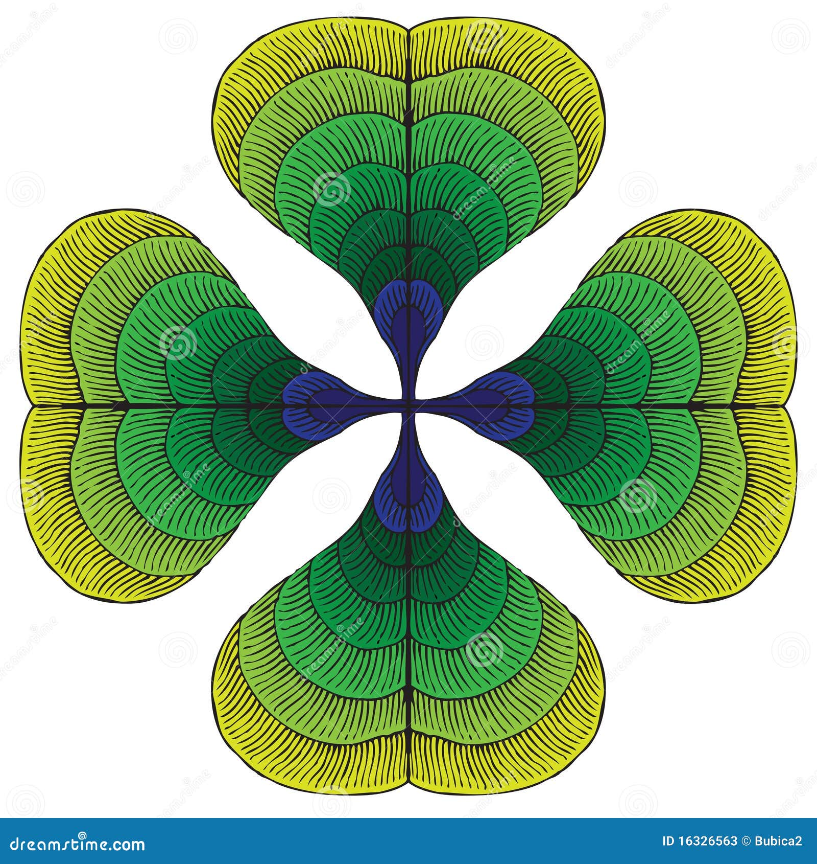 Clover cross stock vector. Illustration of lucky, beautiful - 16326563