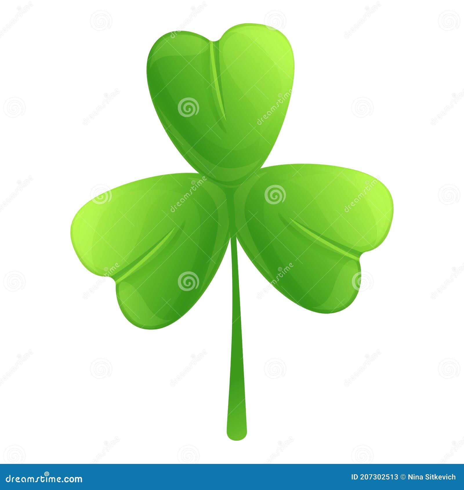 Clover Decoration Icon, Cartoon Style Stock Illustration - Illustration ...