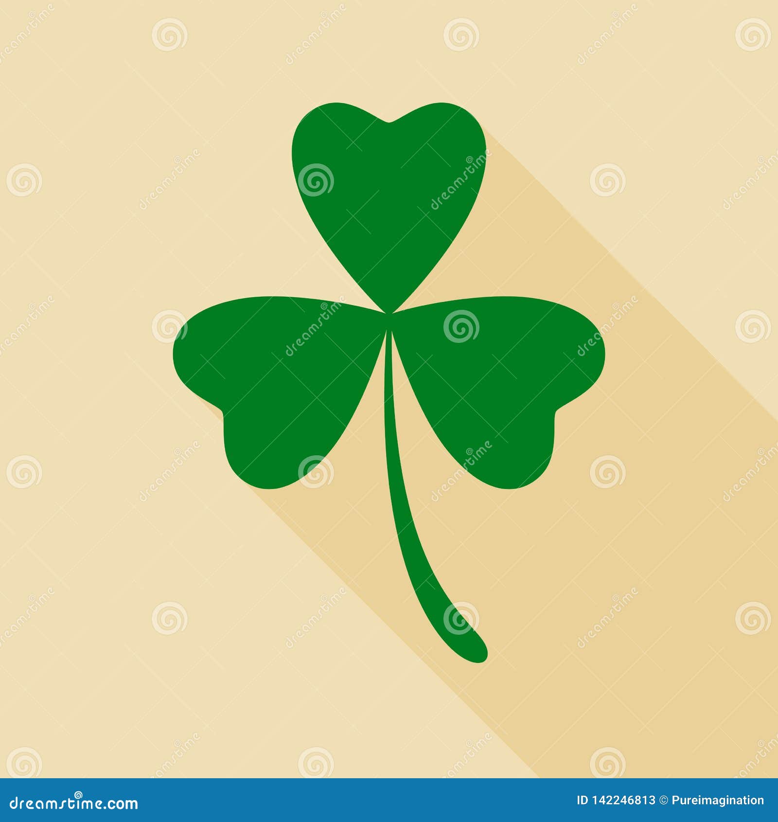 Clover flat icon stock vector. Illustration of floral - 142246813