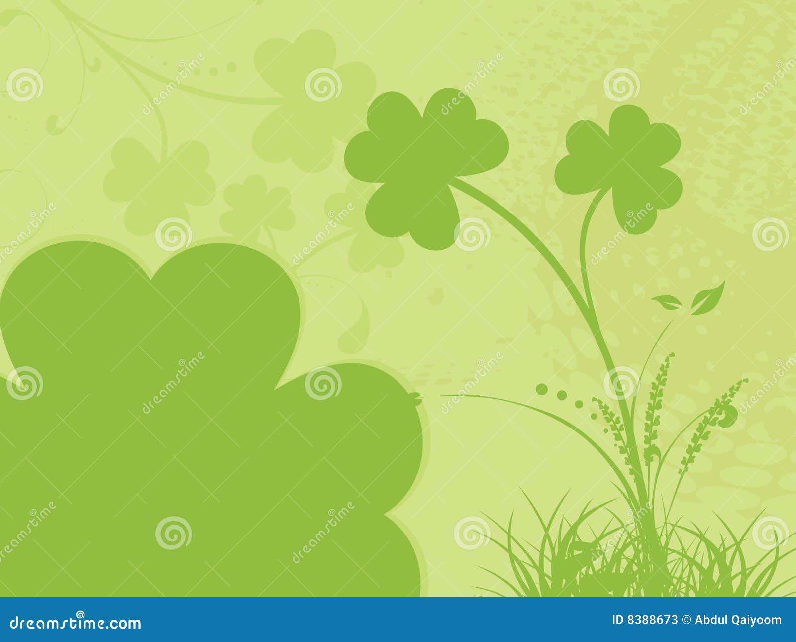 Clover Floral Background for Celebration 17 March Stock Illustration ...