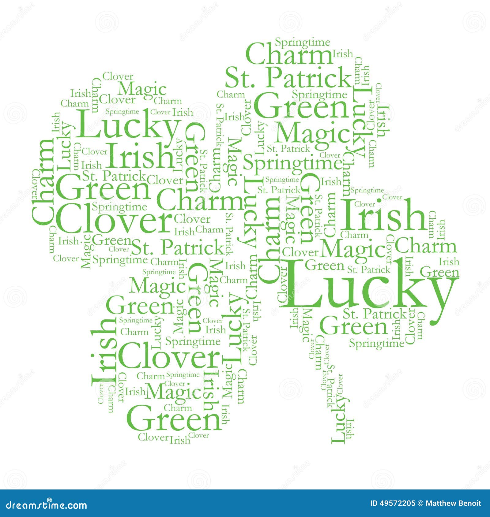 Clover Font Design stock illustration. Illustration of ireland - 49572205