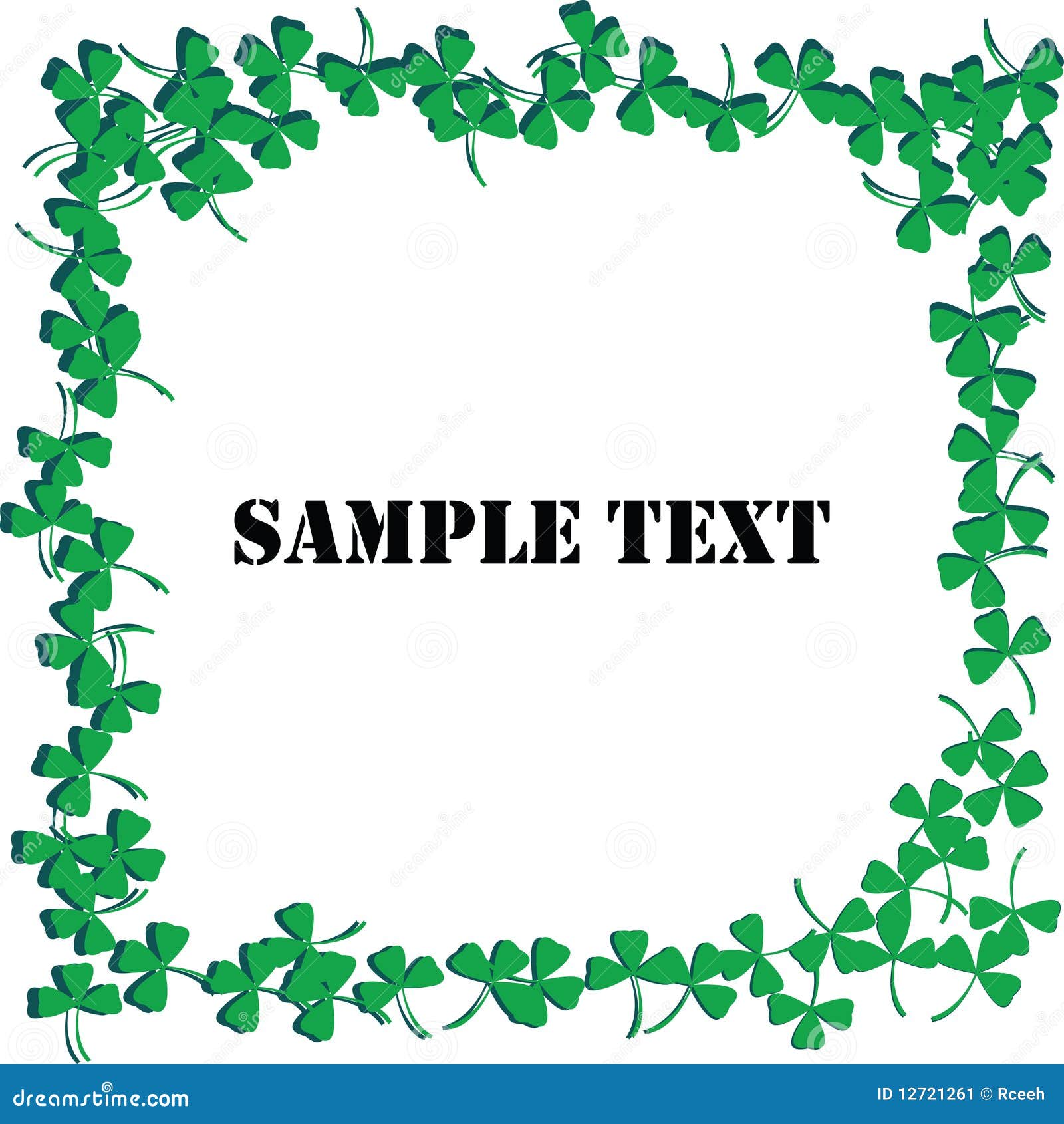 Clover frame stock vector. Illustration of grunge, irish - 12721261