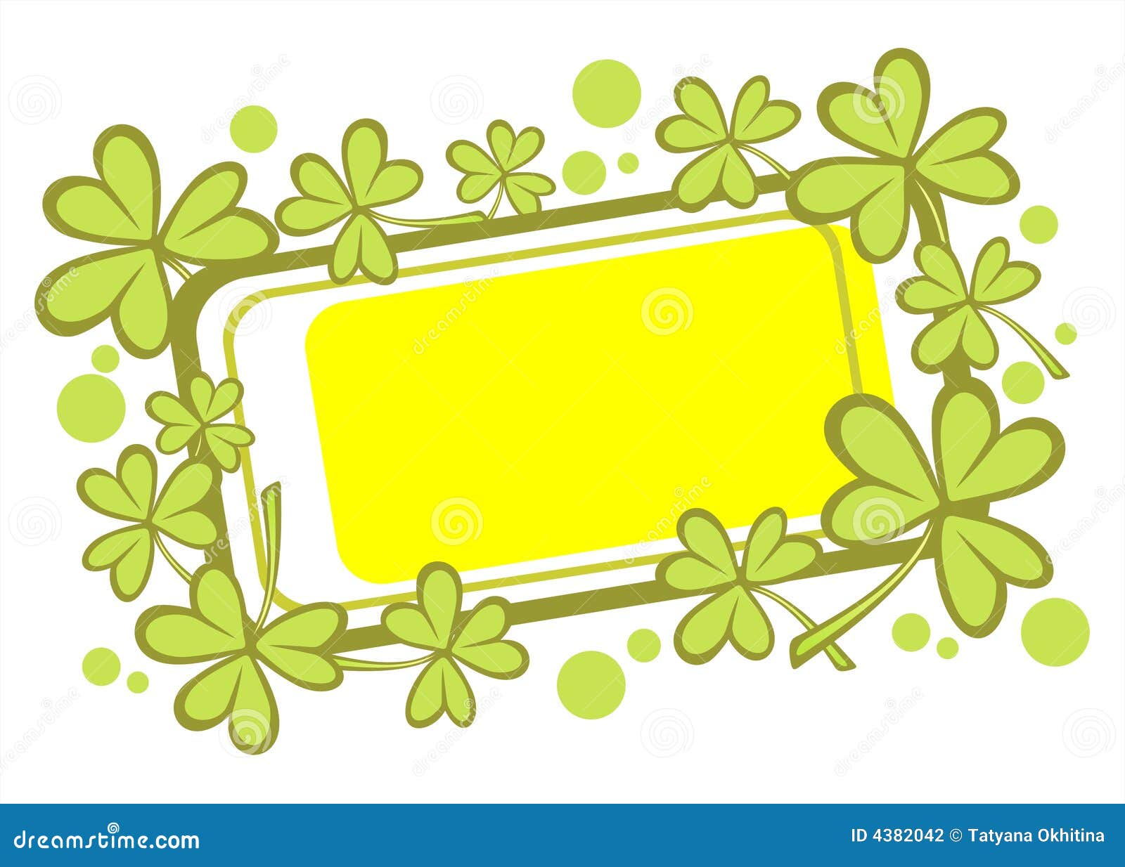 Clover frame stock vector. Illustration of pattern, clipart - 4382042
