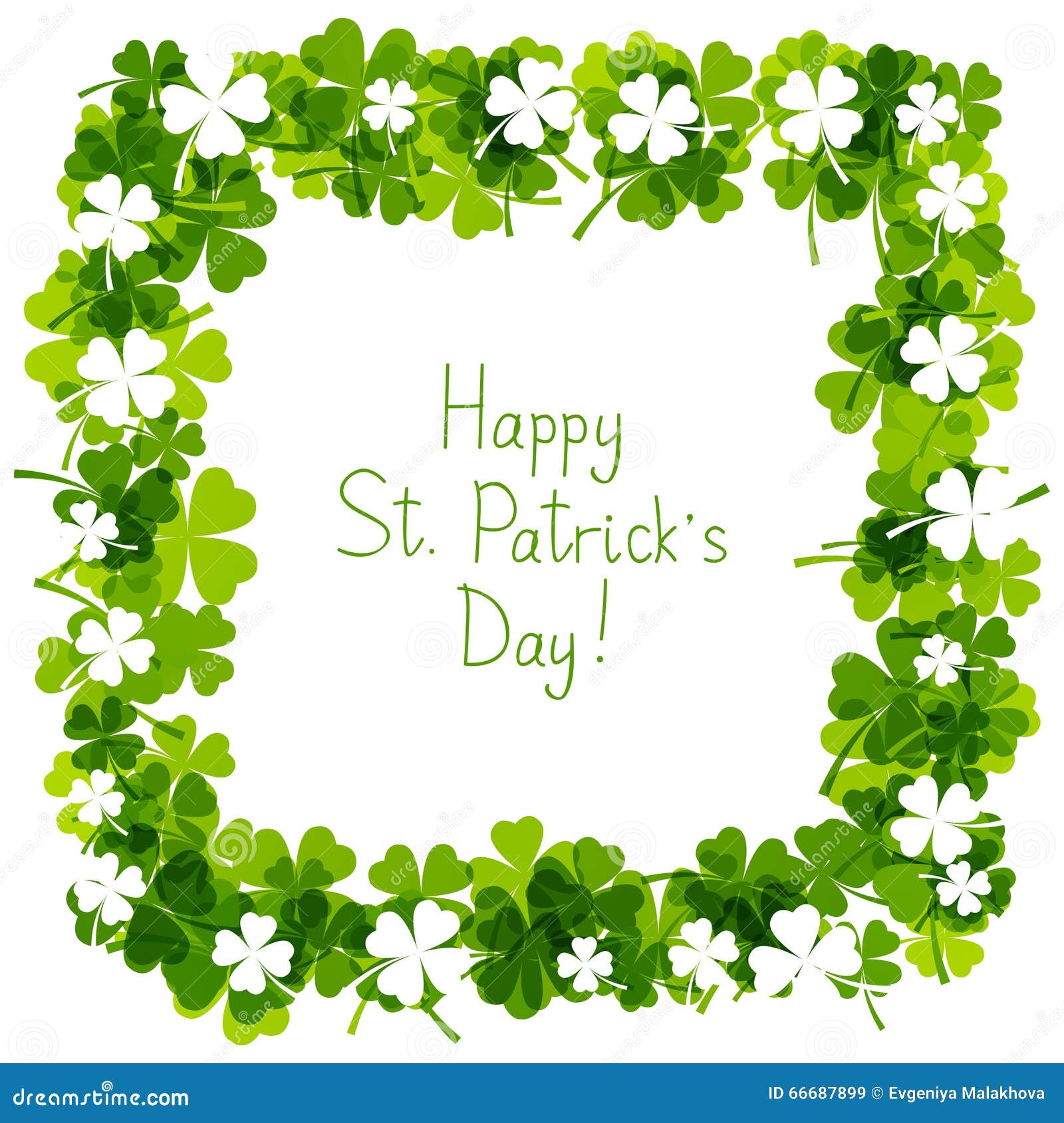 Clover frame stock vector. Illustration of luck, ornament - 66687899