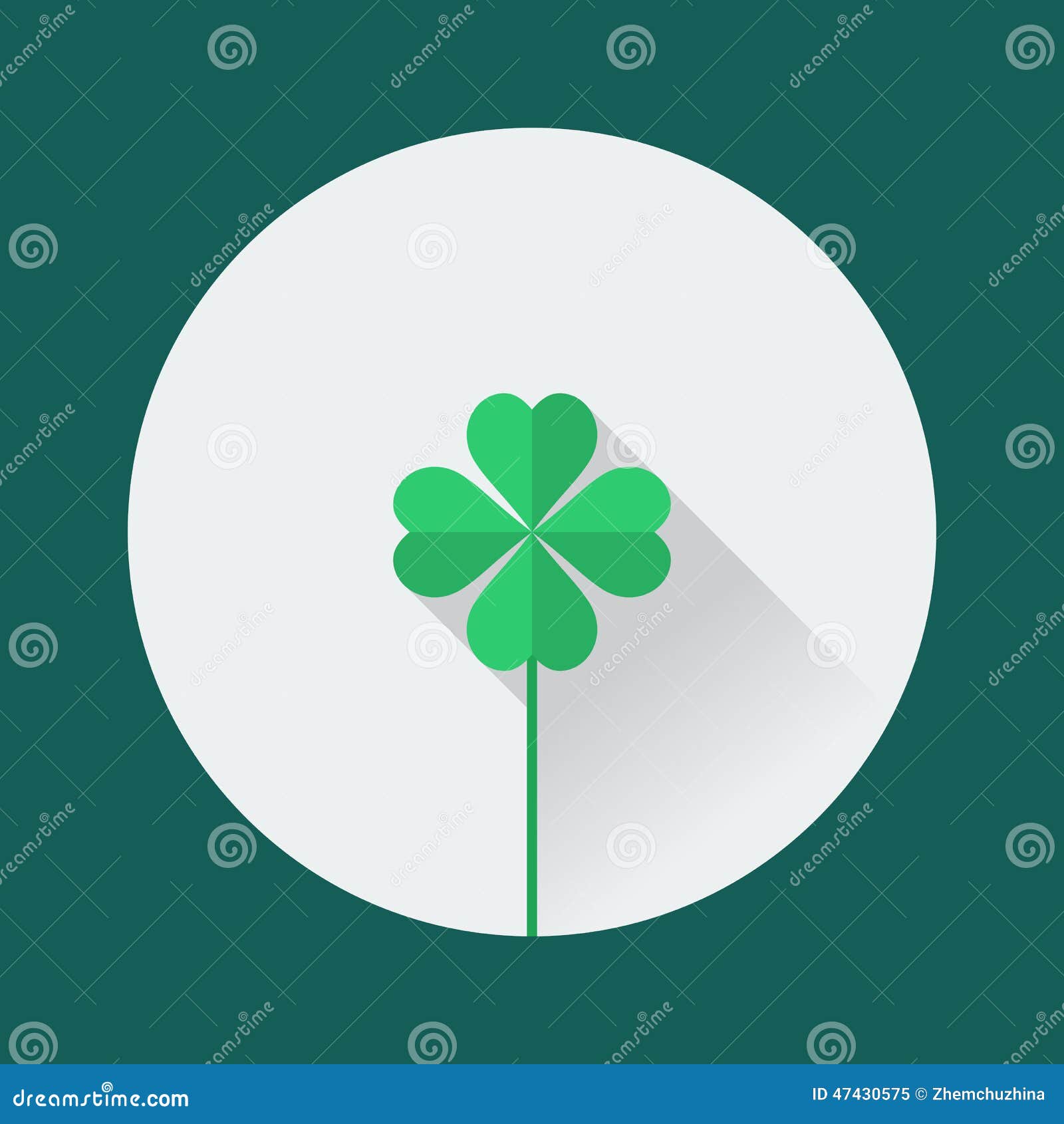 Clover icon stock vector. Illustration of luck, nature - 47430575