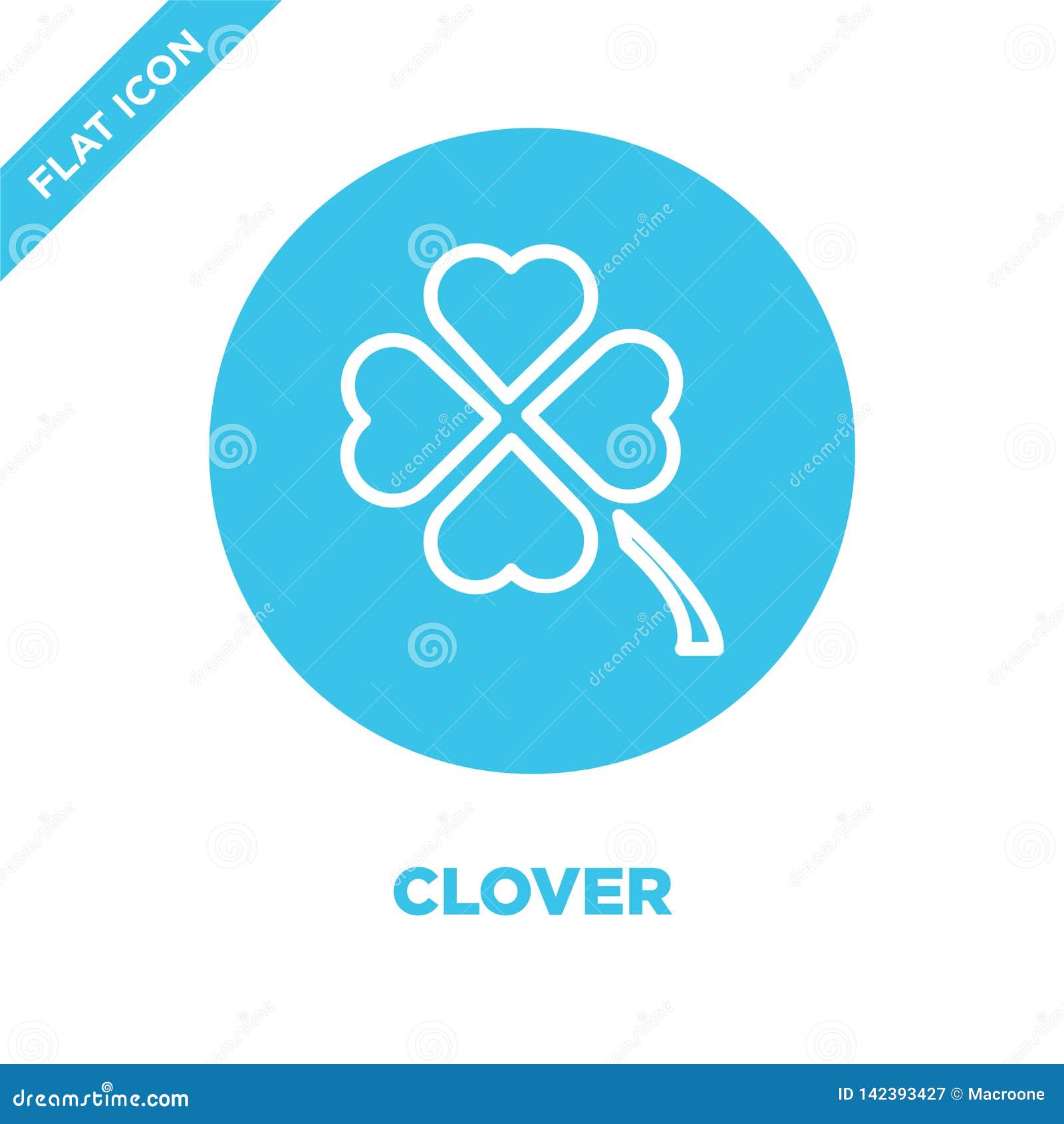 Clover Icon Vector from Seasons Collection. Thin Line Clover Outline ...