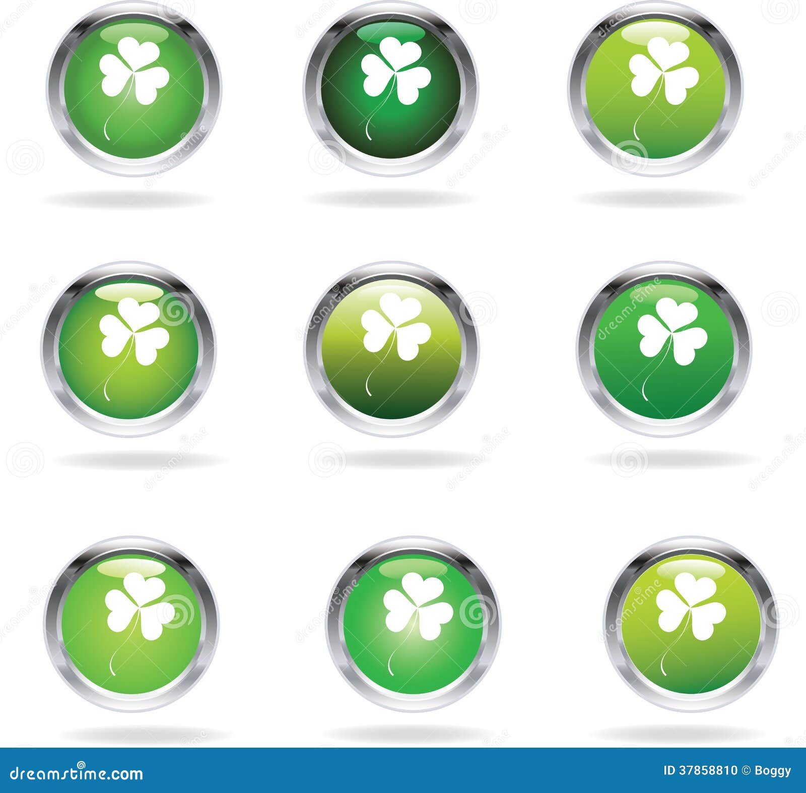 Clover icons stock vector. Illustration of natural, icon - 37858810