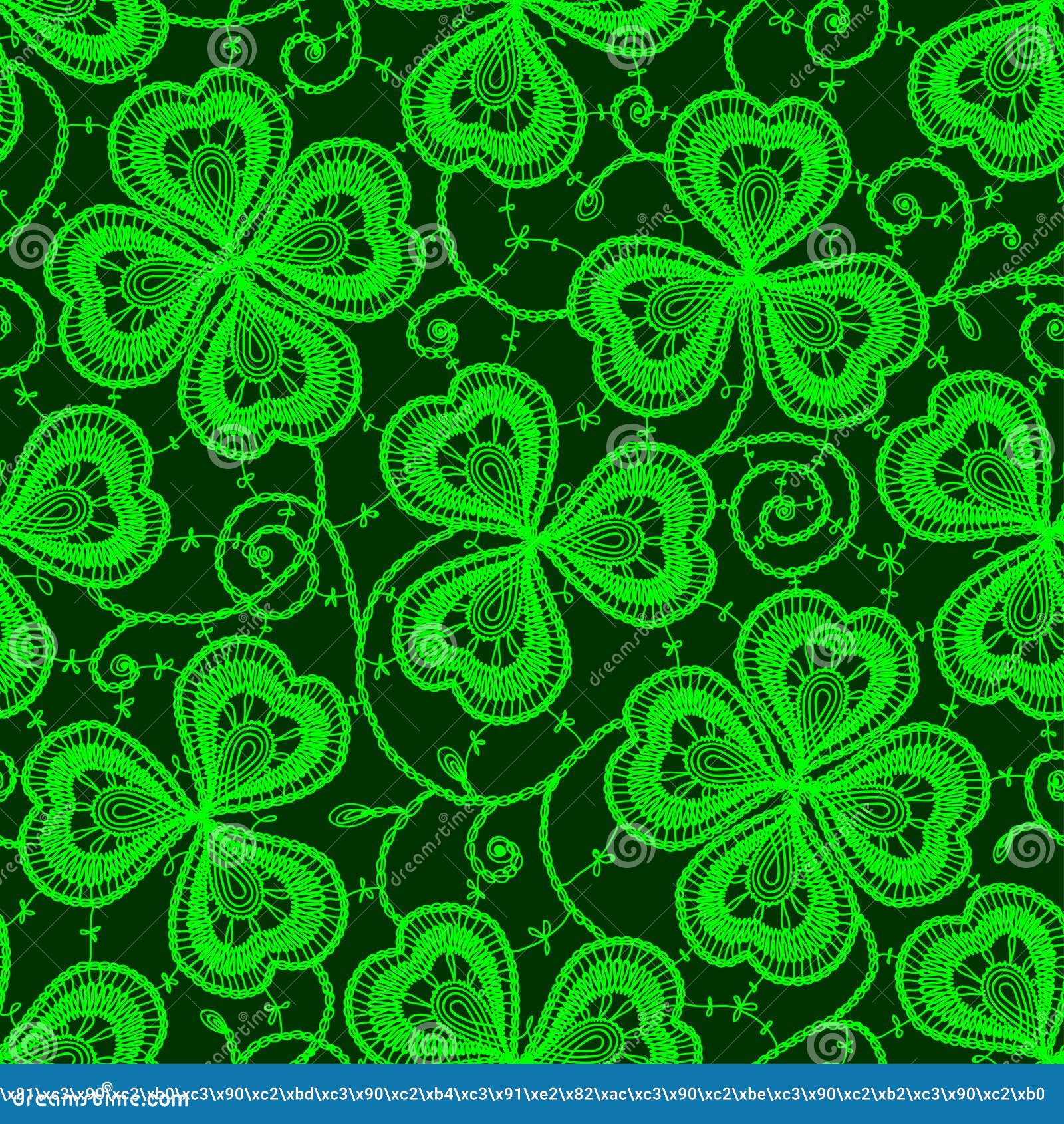 Clover. Lace. Seamless Pattern. Stock Vector - Illustration of pattern ...