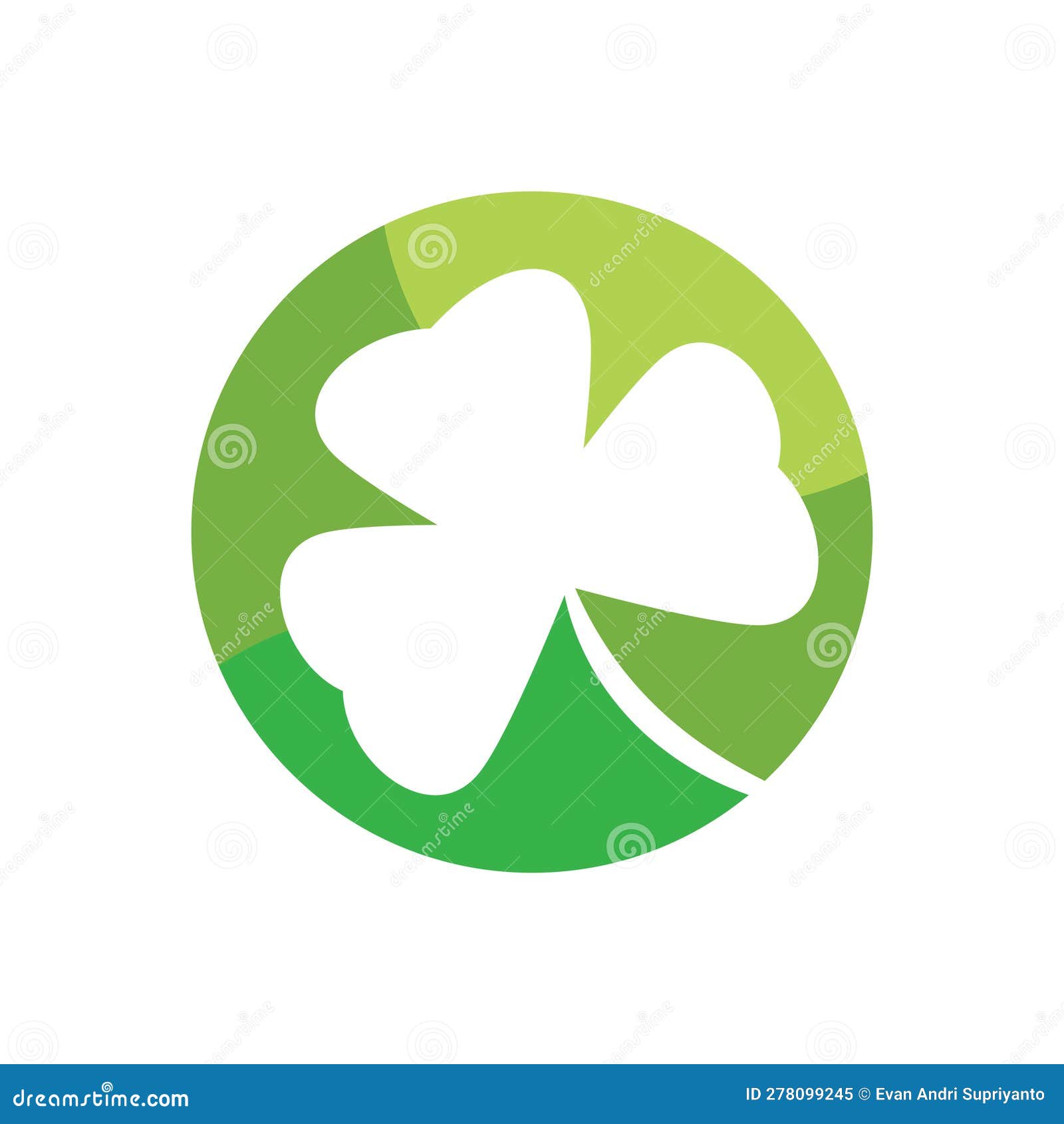 Clover Leaf Logo Illustration Vector Flat Design Stock Vector ...