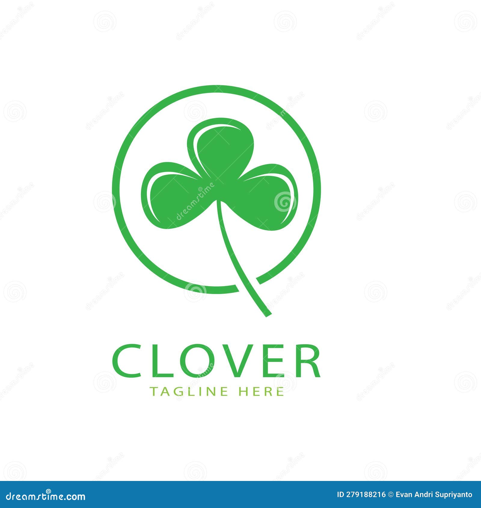 Clover Leaf Logo Illustration Vector Flat Design Stock Vector ...