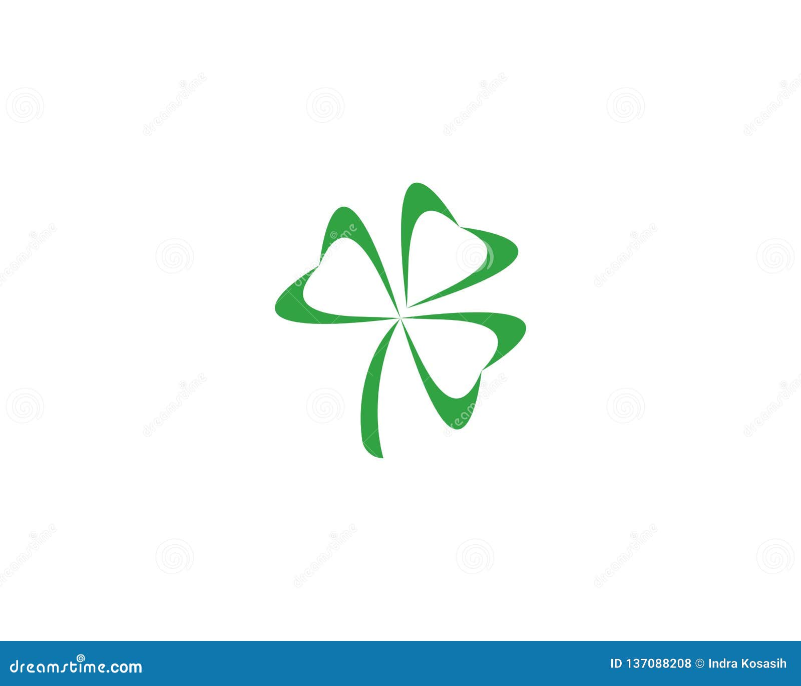 Clover Leaf Logo Template stock vector. Illustration of luck - 137088208