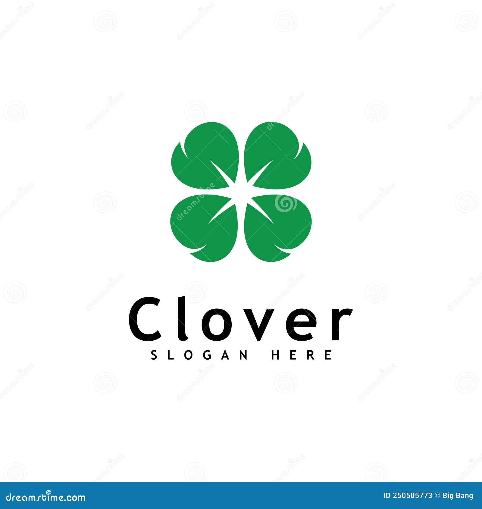 Clover Leaf Logo Template Design Stock Vector - Illustration of ...