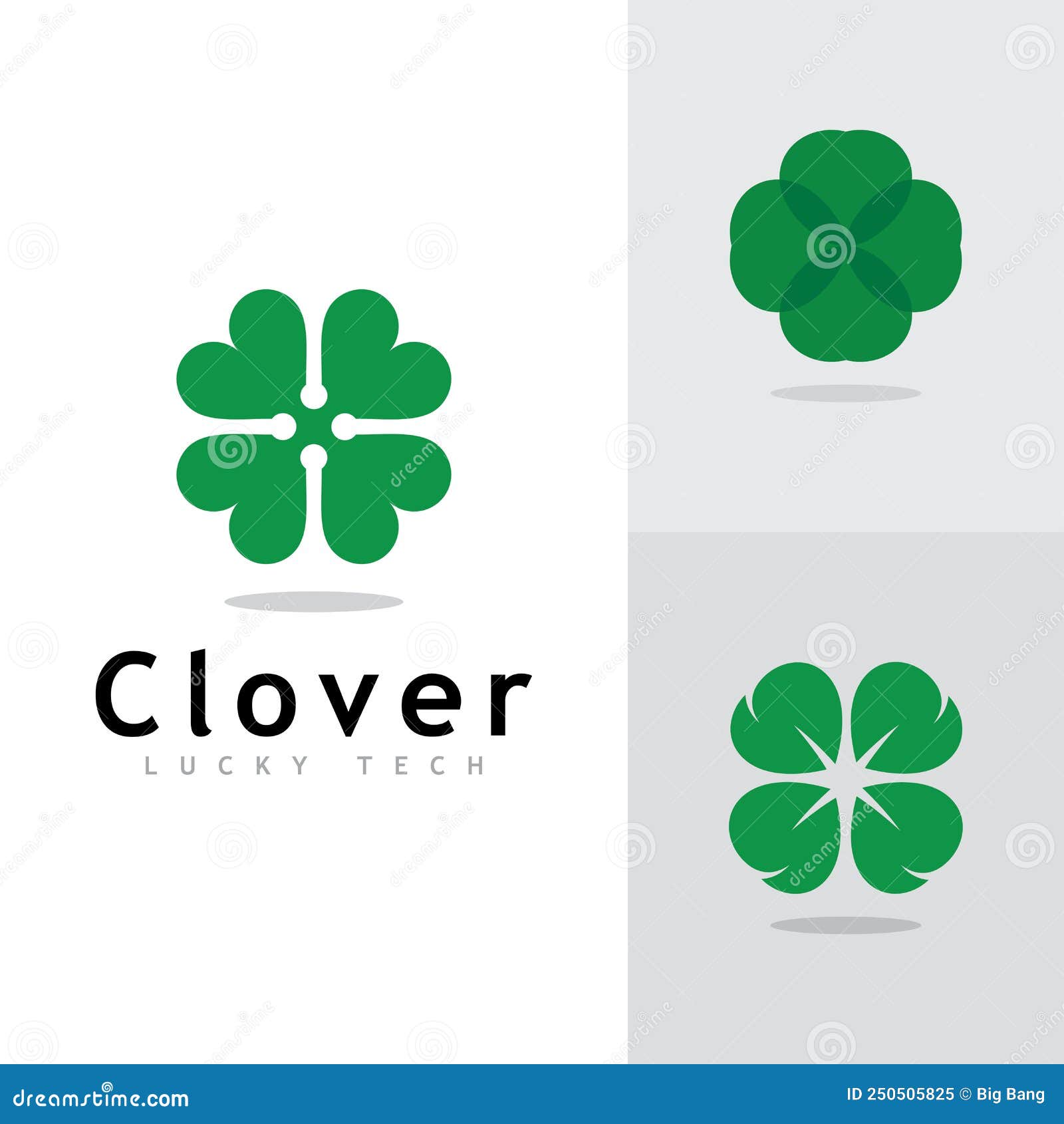 Clover Leaf Logo Template Design Stock Vector - Illustration of ...