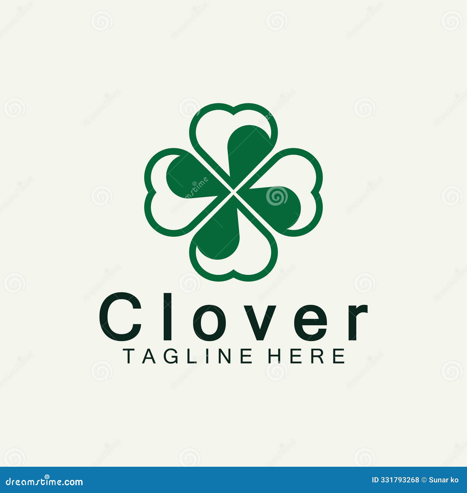 Clover Leaf Logo Template Design Stock Illustration - Illustration of ...
