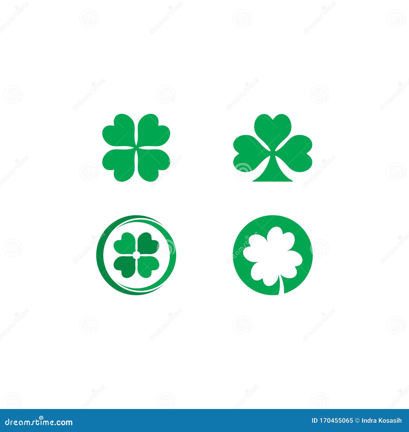Clover Leaf Logo Template Design Stock Vector - Illustration of green ...