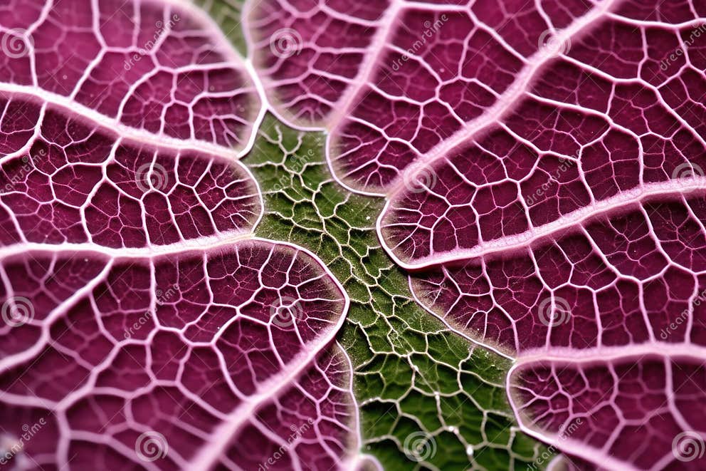 A Clover Leaf Under a Microscope, Showing Cellular Structure Stock ...