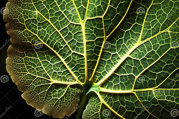 A Clover Leaf Under a Microscope, Showing Cellular Structure Stock ...