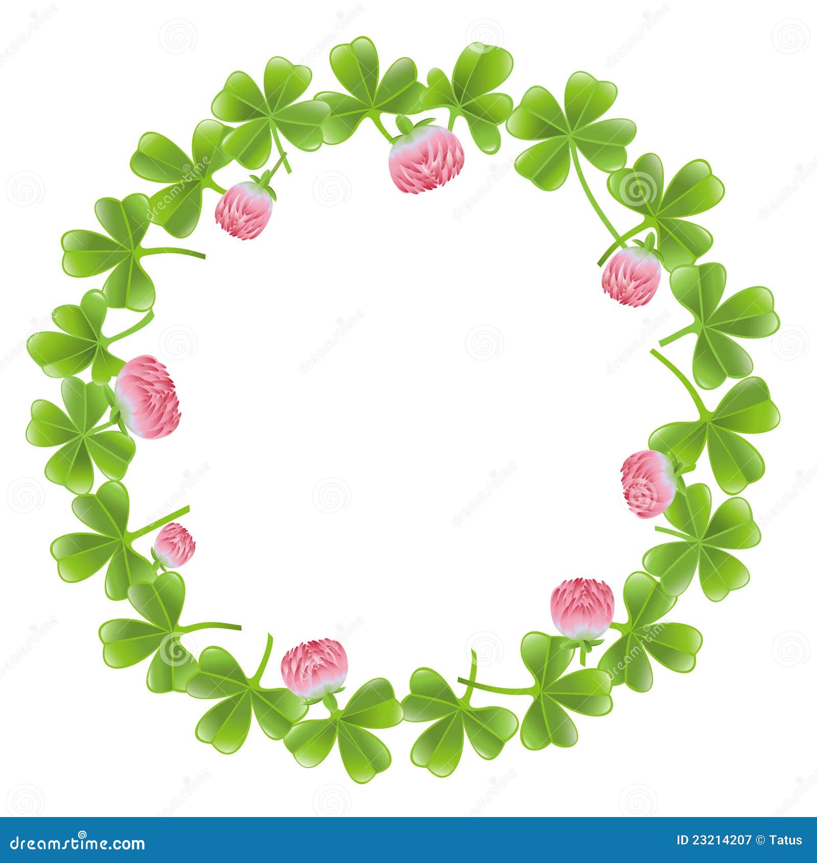 Clover leafs frame stock vector. Illustration of decor - 23214207