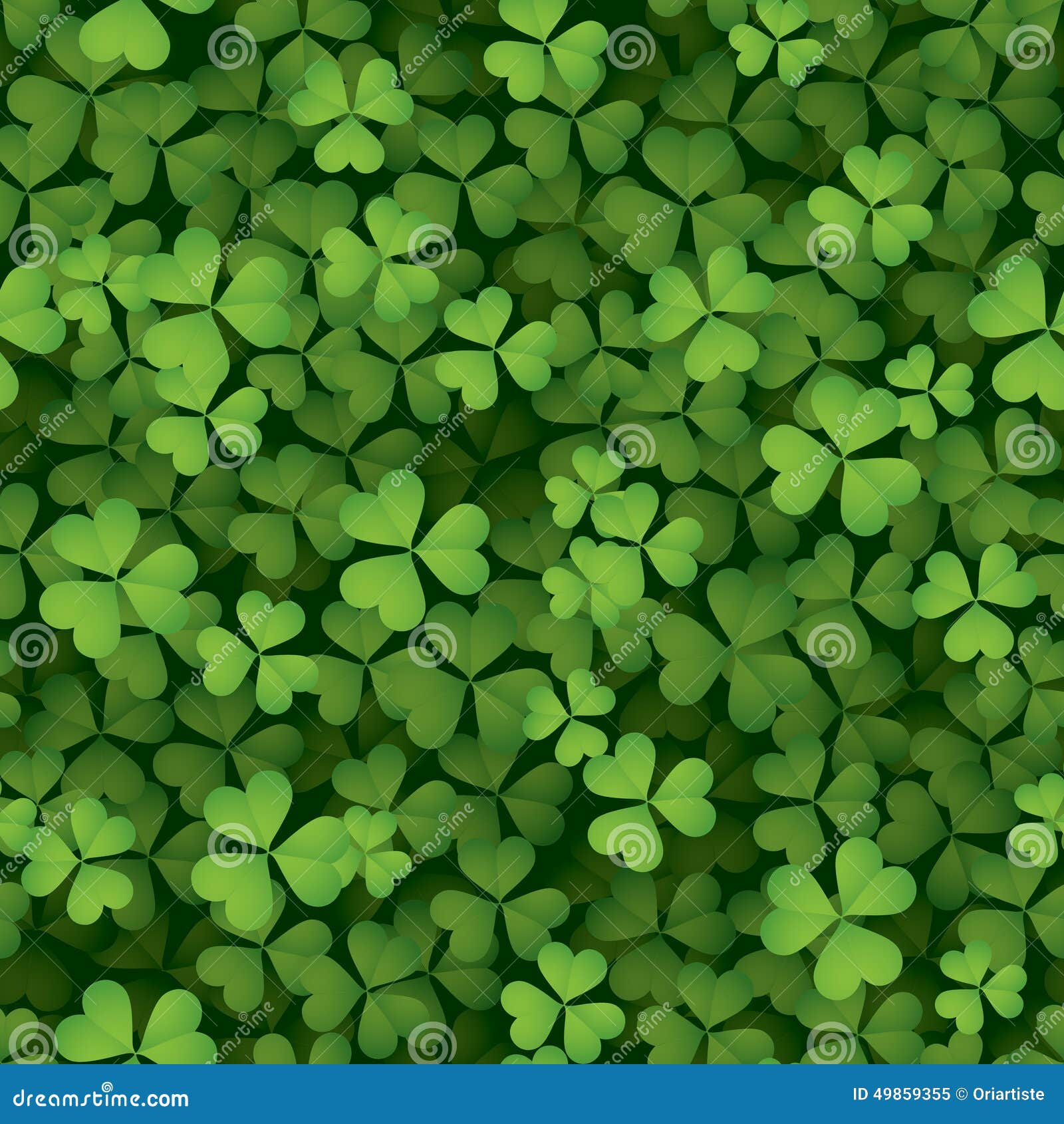 Clover Leaves Background - Seamless Stock Vector - Illustration of ...