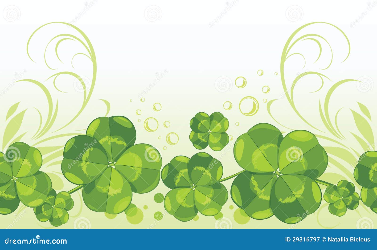 Clover Leaves. Decorative Seamless Background Stock Vector ...