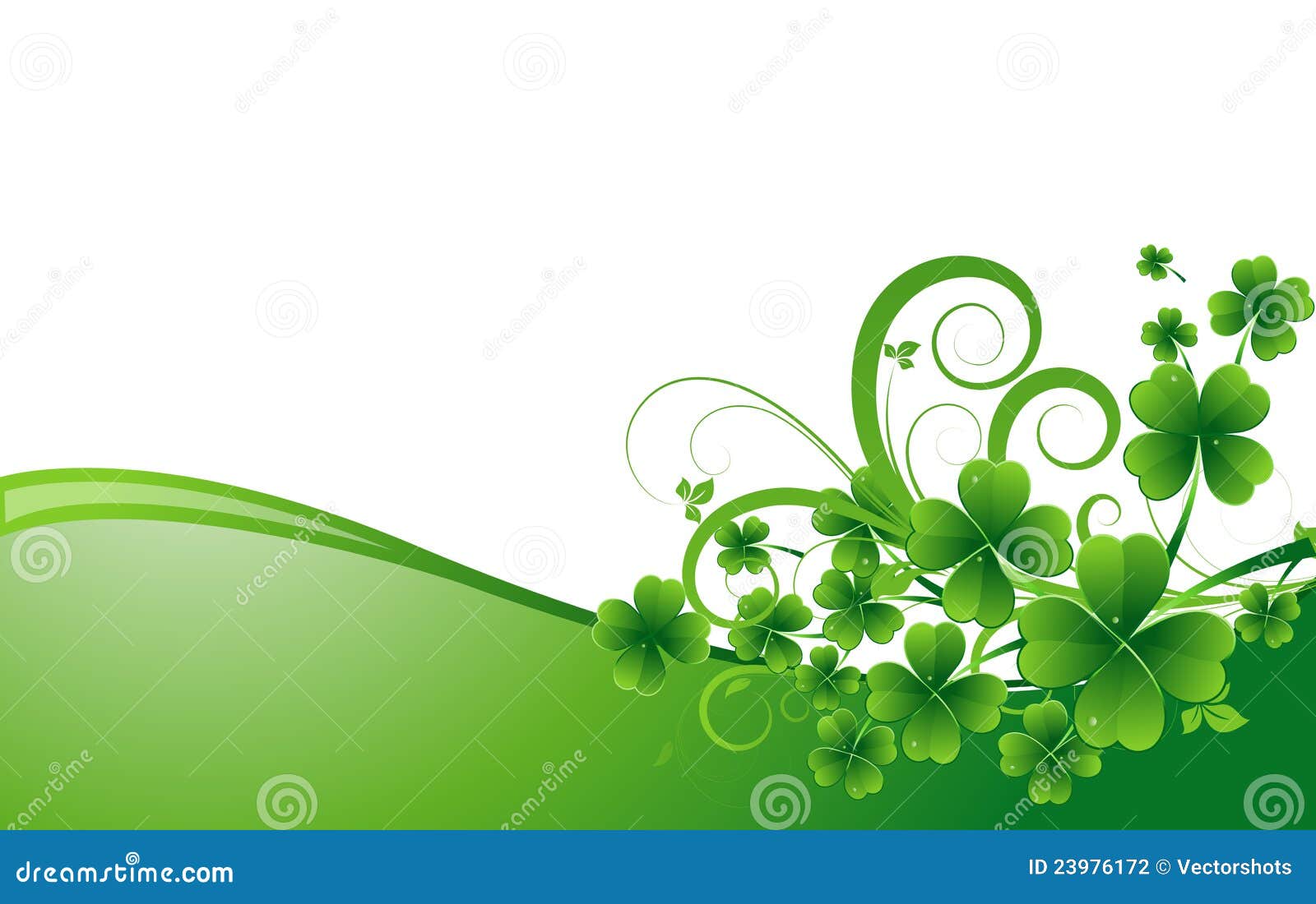 Clover Leaves Frame Cartoon Vector | CartoonDealer.com #88480623