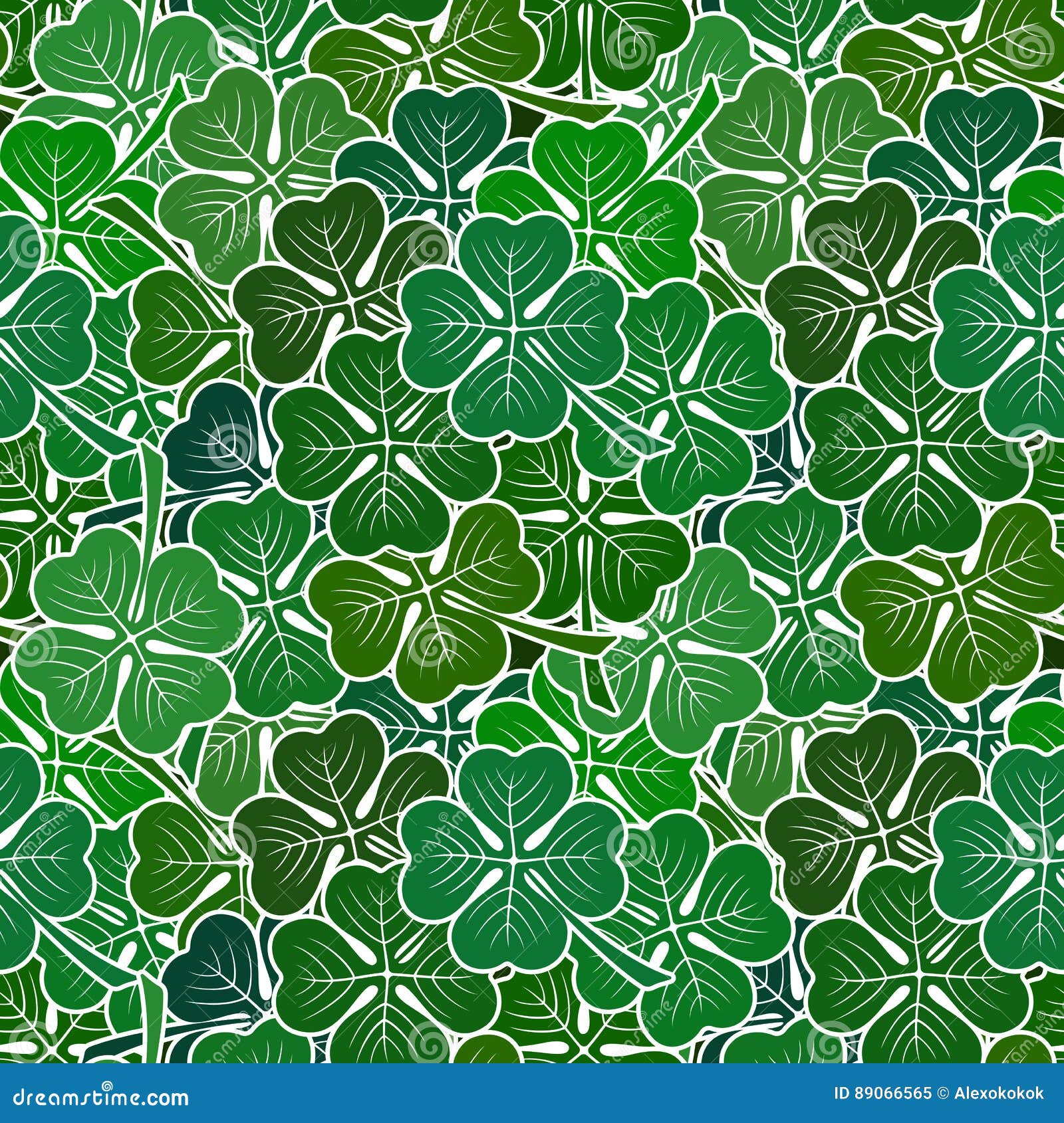 Clover Leaves, Seamless stock vector. Illustration of plant - 89066565