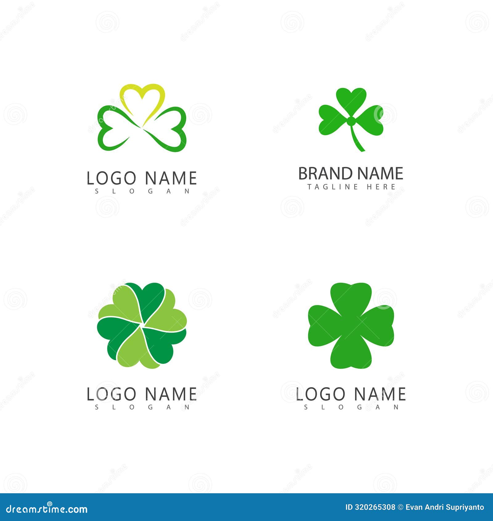 Clover Logo Vector Template Nature and Symbol Stock Vector ...