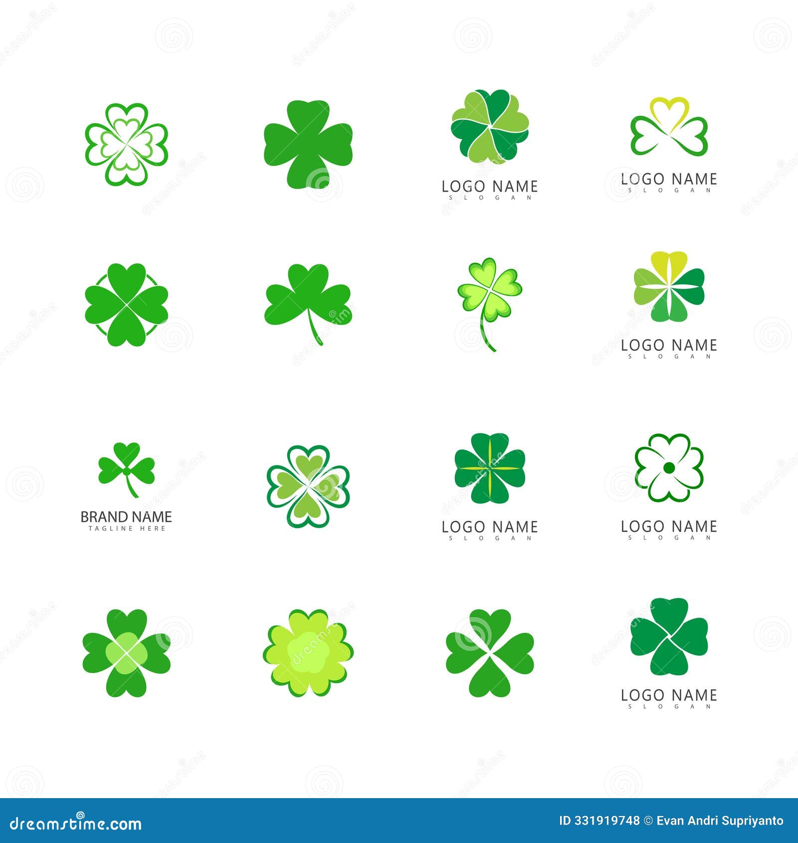 Clover Logo Vector Template Nature and Symbol Stock Vector ...