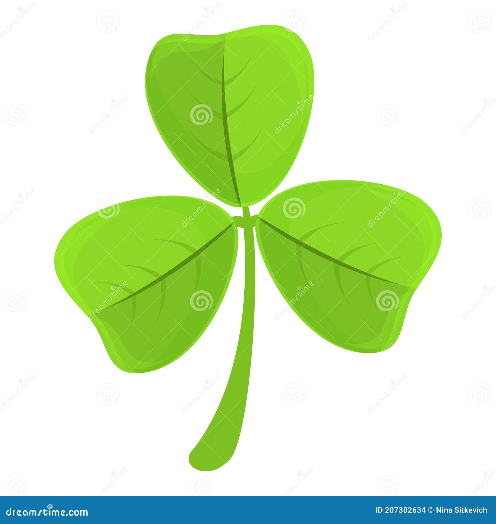 Clover Natural Icon, Cartoon Style Stock Illustration - Illustration of ...
